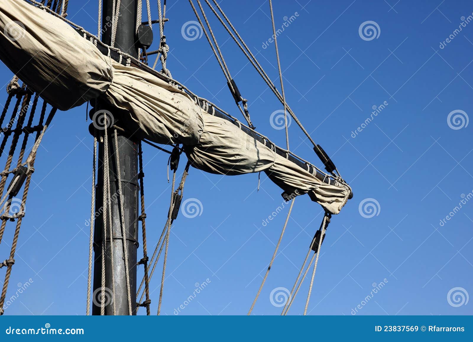 Folded sail stock image. Image of nautical, mode, sunlight - 23837569