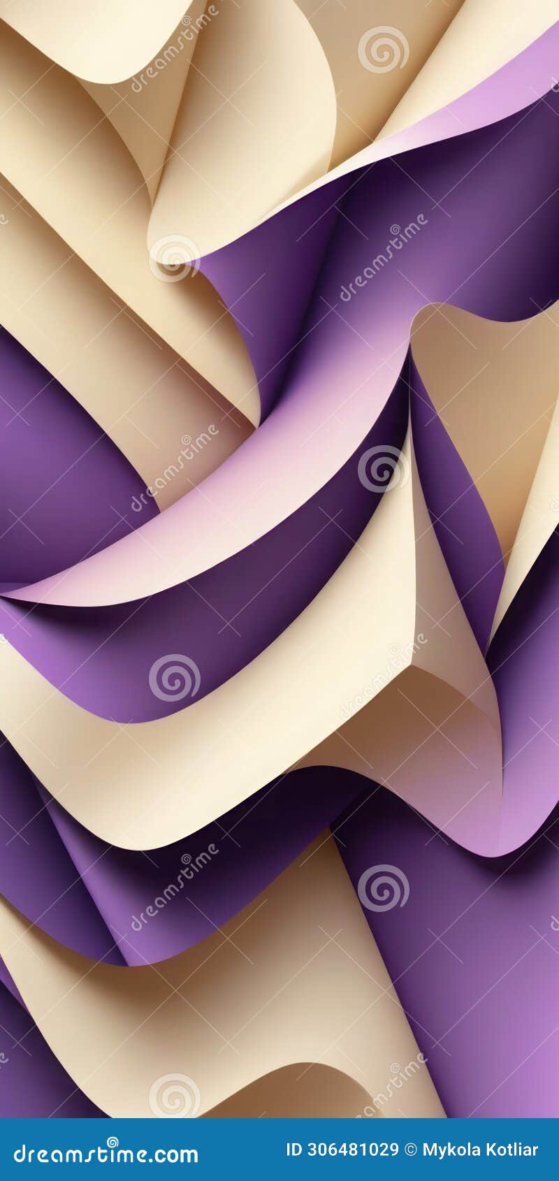 Folded Shapes in Purple Ivory Stock Image - Image of shapes, design ...