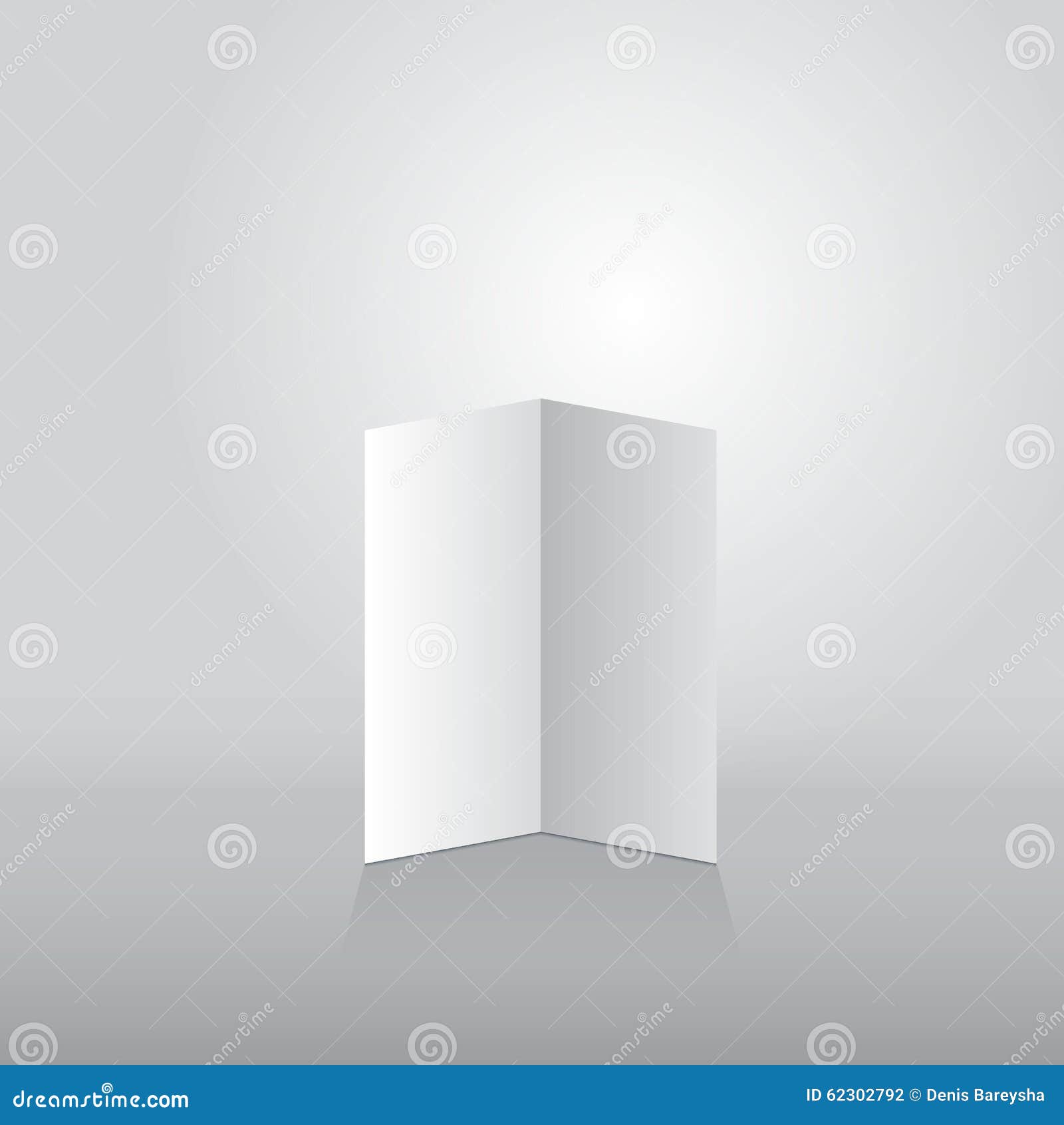 Folded Sheet of Paper Two Spreads Stock Vector - Illustration of layout ...