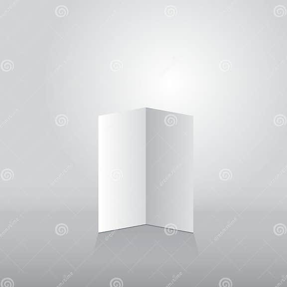 Folded Sheet of Paper Two Spreads Stock Vector - Illustration of layout ...