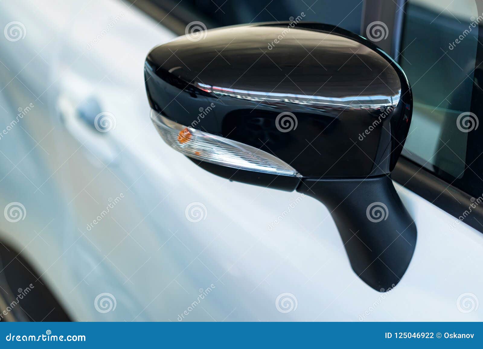 Folded Side Mirror of Modern Black Car Stock Photo - Image of ...