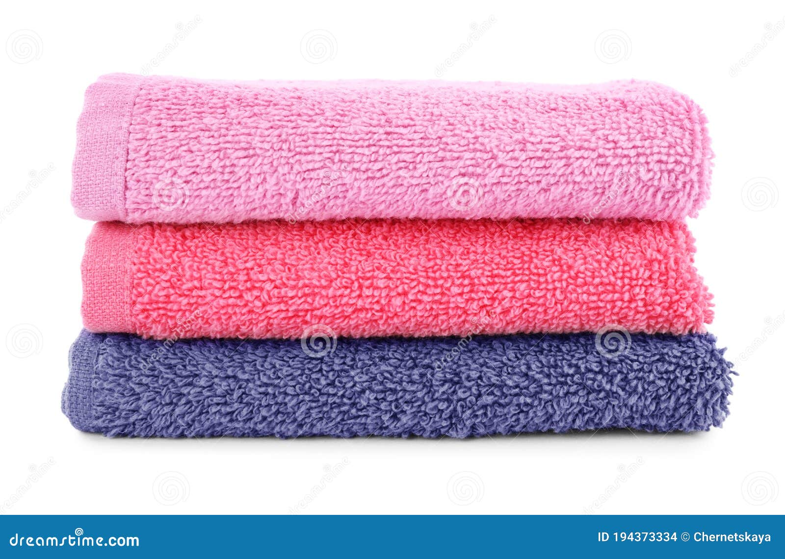 Folded Soft Terry Towels Isolated Stock Photo - Image of body, material ...