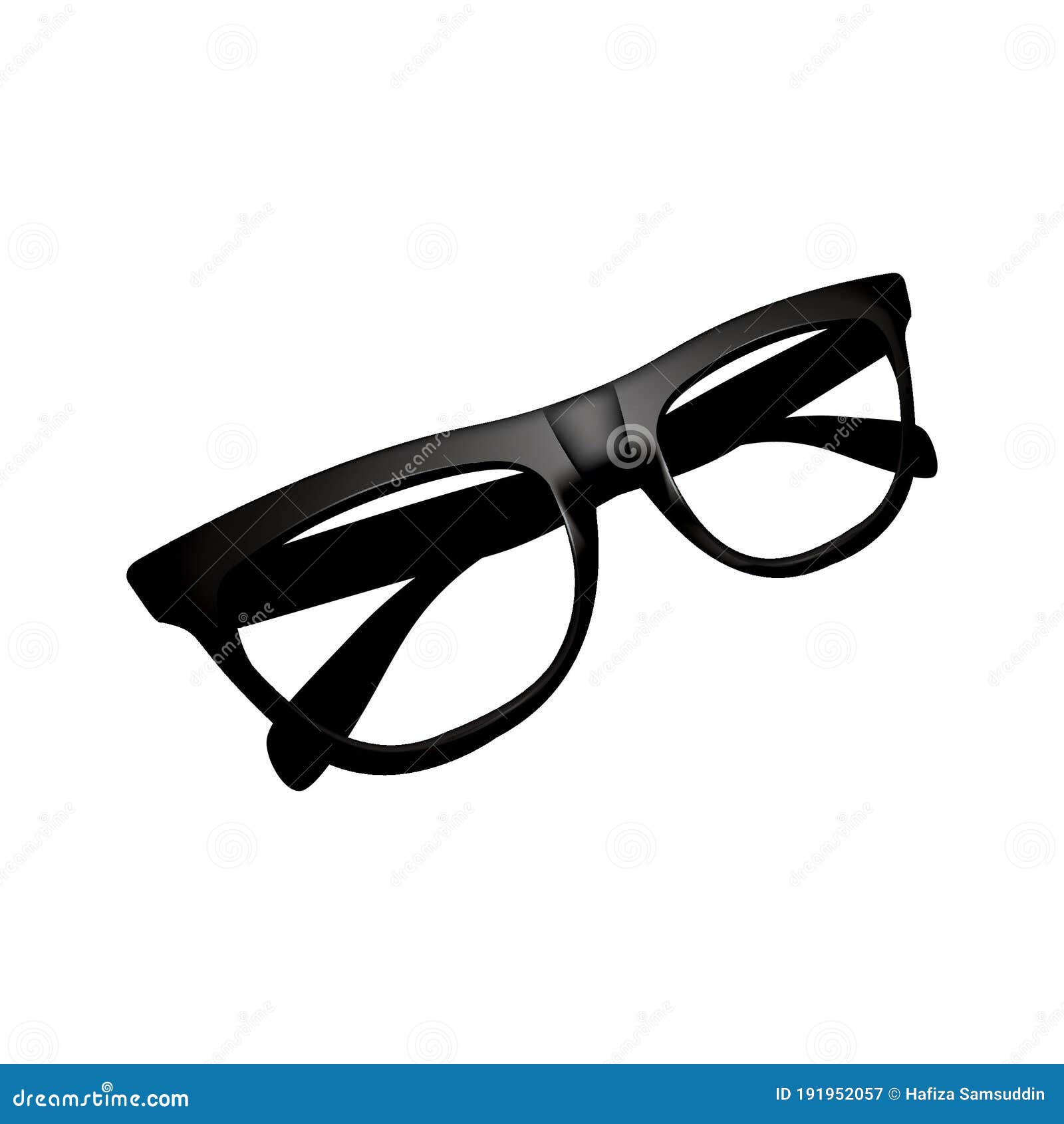 Folded Spectacles. Vector Illustration Decorative Design Stock Vector ...