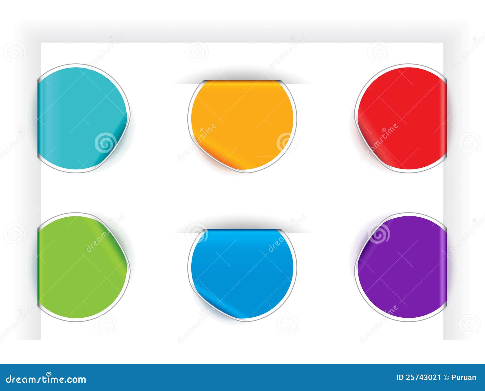 Folded Stickers stock vector. Illustration of discount - 25743021