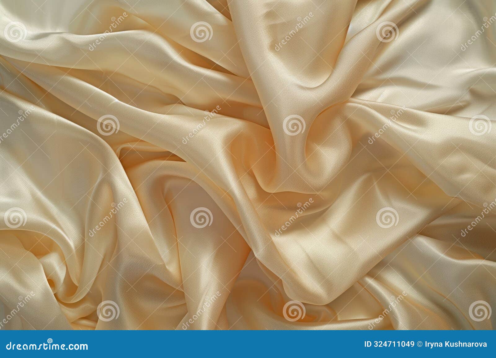 Silk Fabric Texture Close-up. Folded Taffeta Cloth Reveals Intricate ...