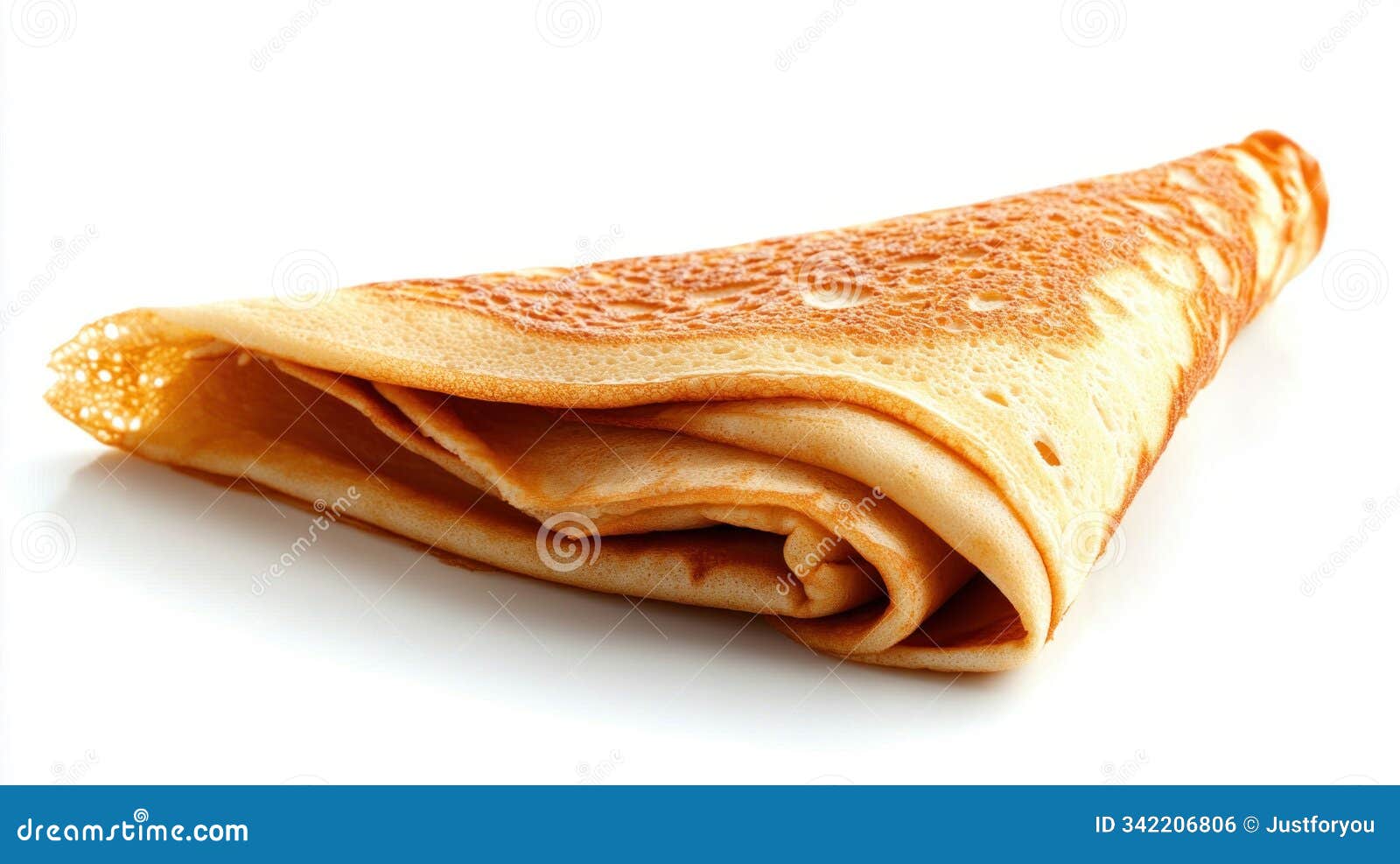 Folded Thin Pancake on White Background Stock Illustration - Illustration of treat, dessert ...