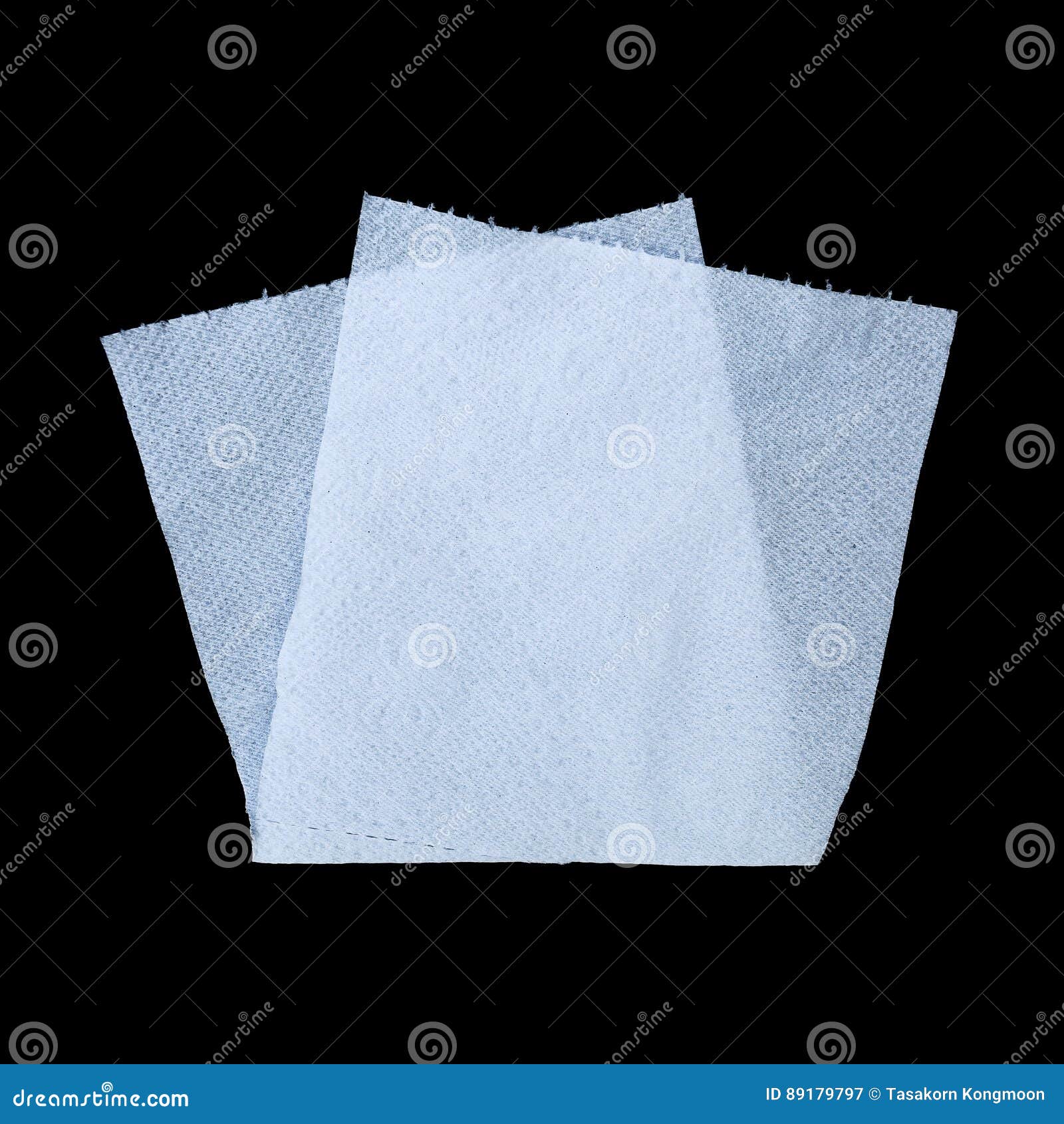 Folded Tissue Paper Isolated on Black Stock Image - Image of roll ...