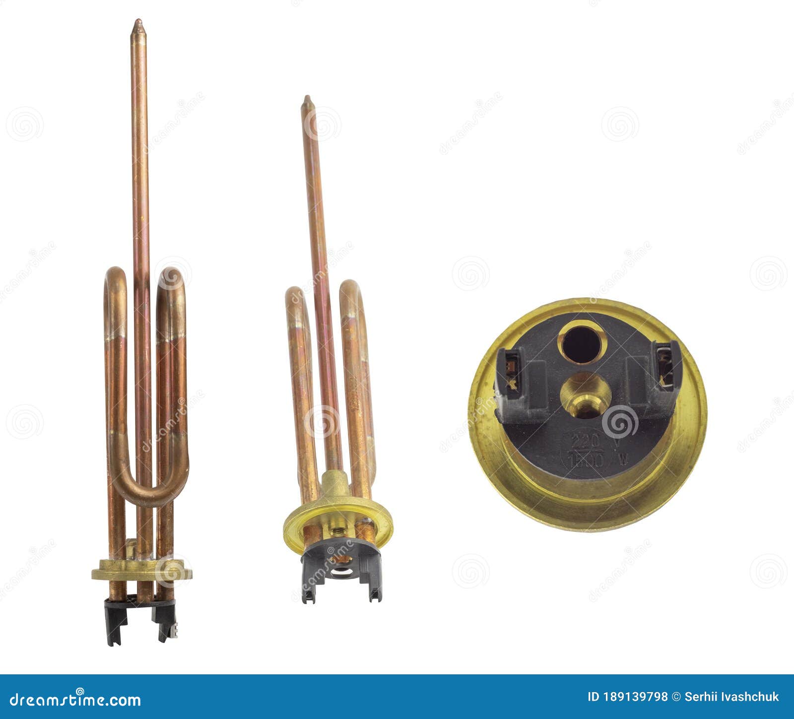 Folded Tubular Heating Elements in Different Angles Isolated on a White ...