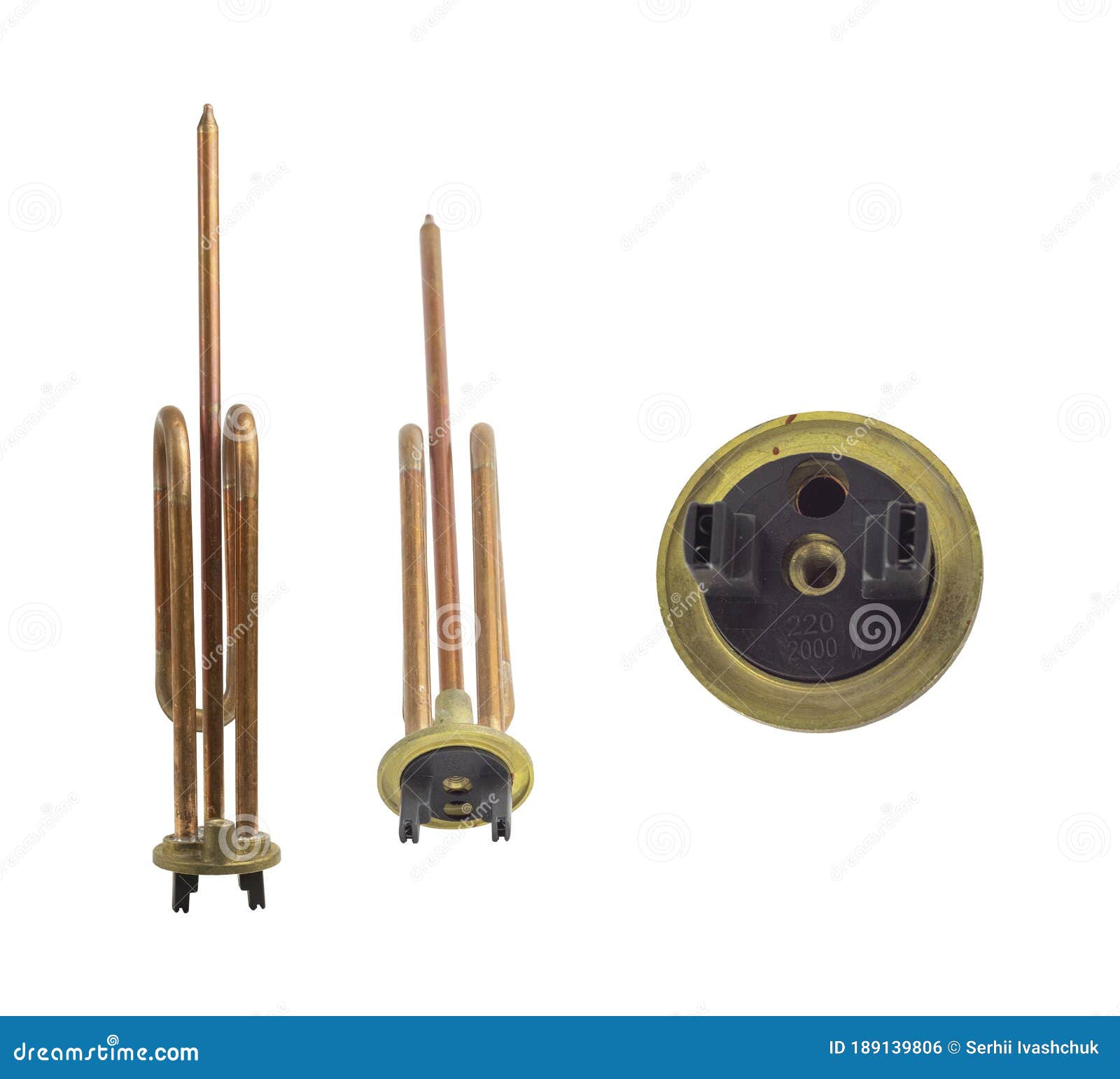 Folded Tubular Heating Elements in Different Angles Isolated on a White ...