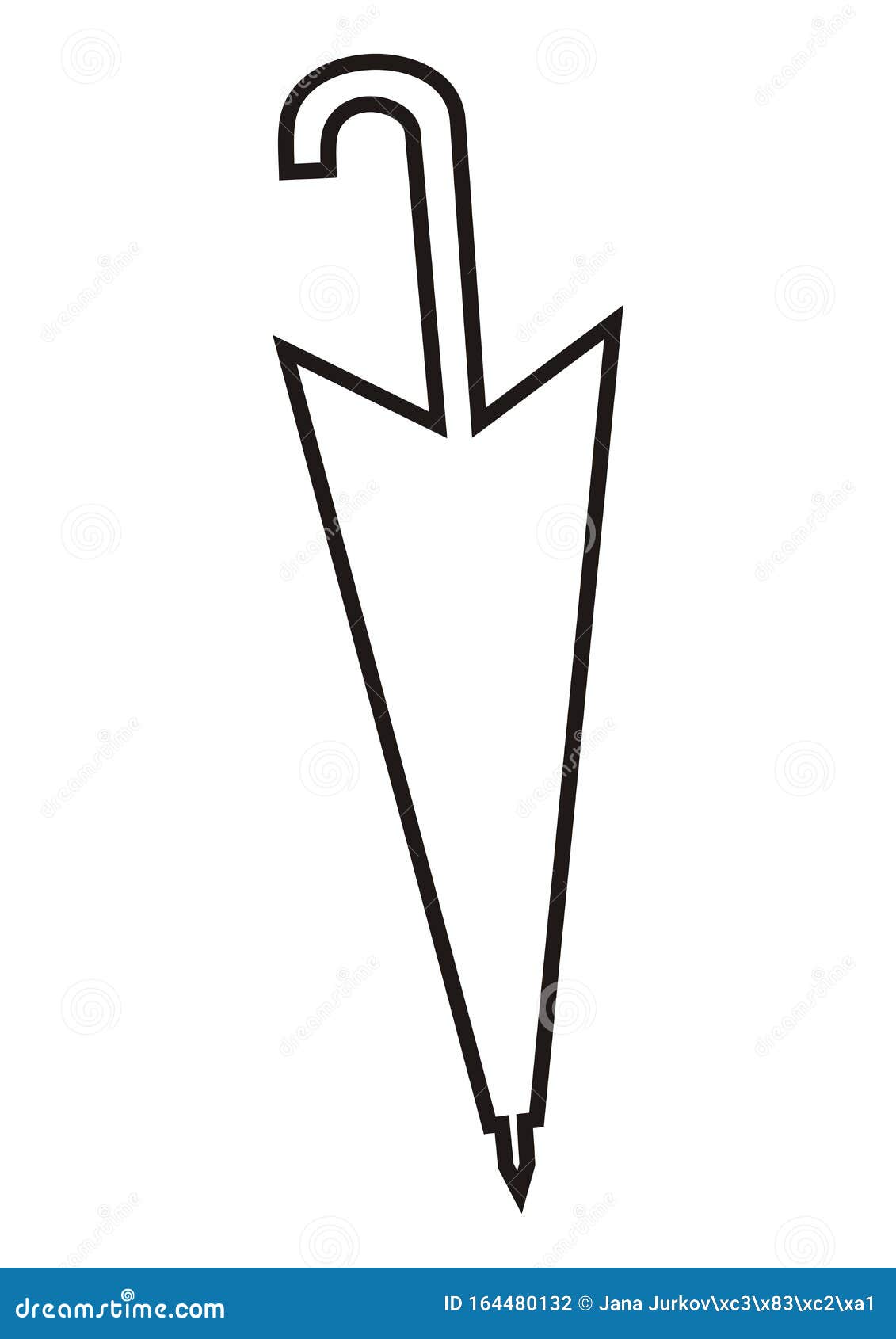 Folded Umbrella, Simple Vector Illustration Stock Vector - Illustration ...