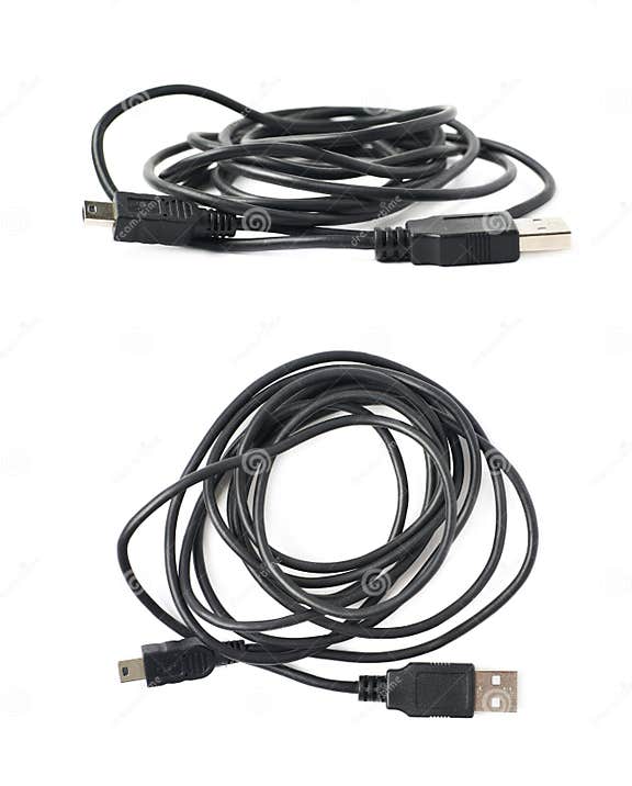 Folded USB Adapter Cable Isolated Stock Image - Image of computer, plug ...