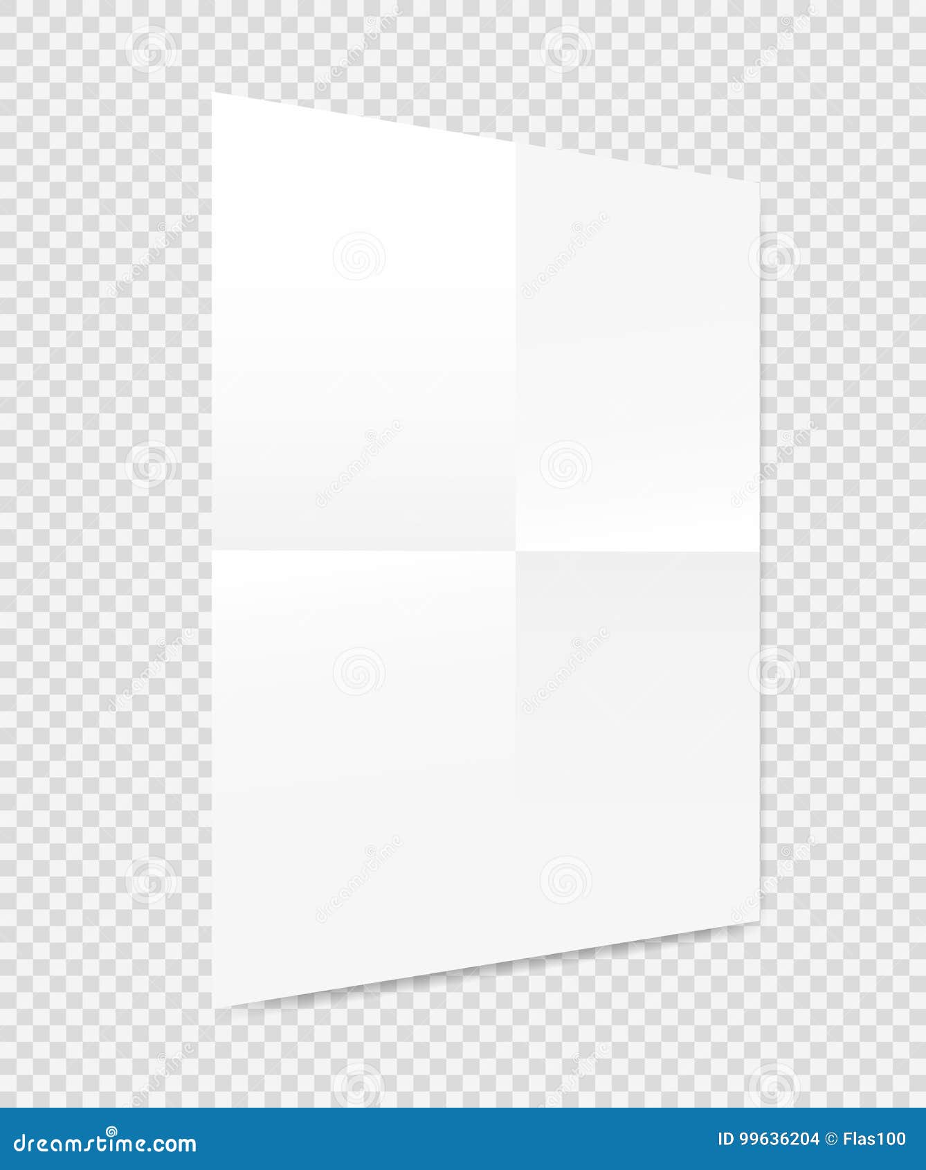 Folded White Copybook, Notebook Paper Sheet, Brochure, Leaflet with ...