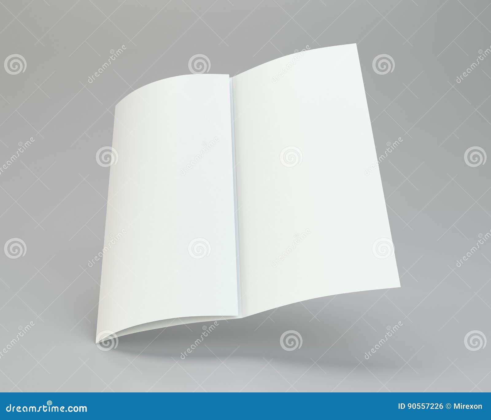 Folded White Paper Page Sheet Texture. 3d Rendering Stock Illustration ...