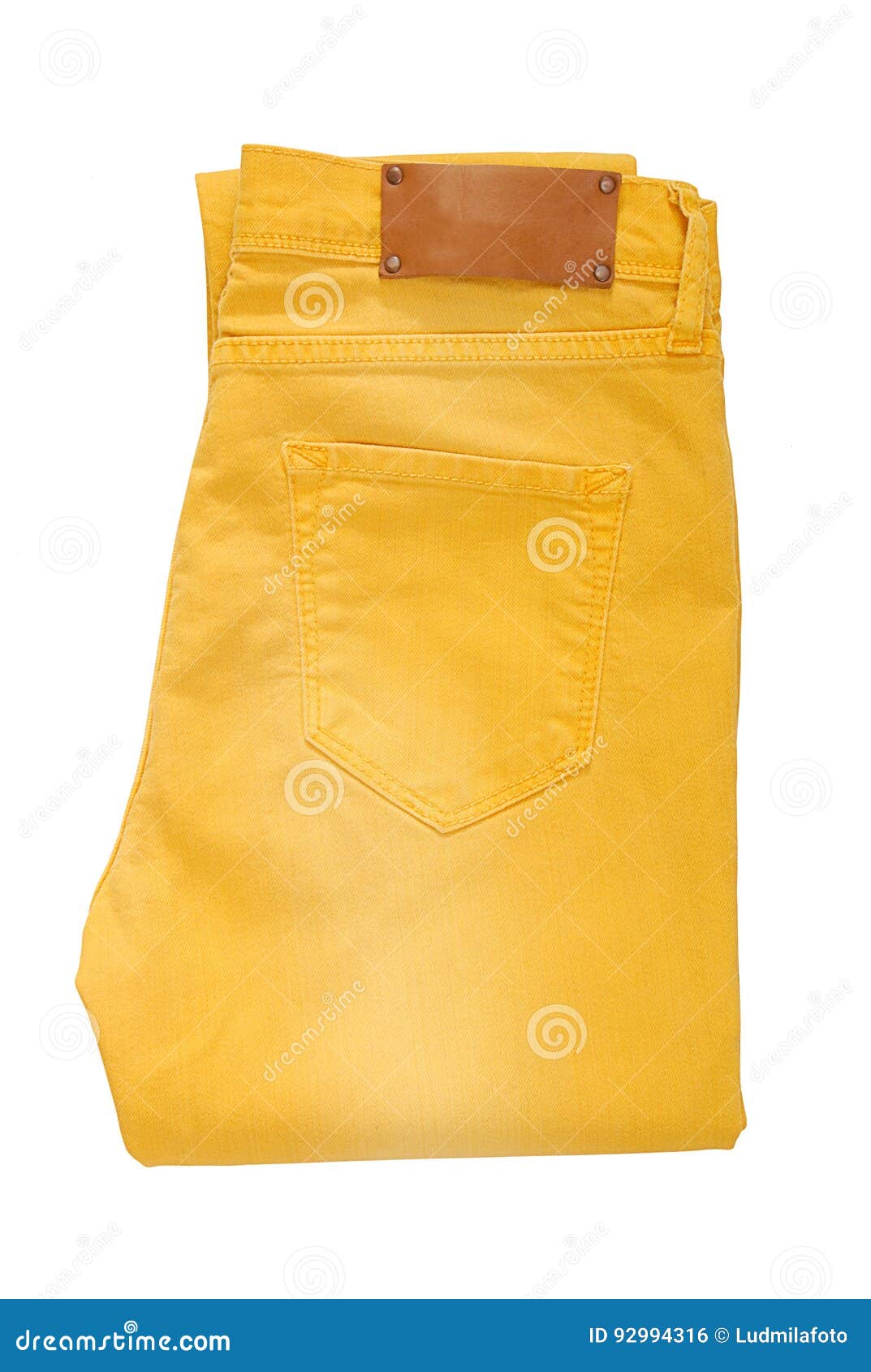 Yellow Jeans Surface With Stitch. Royalty-Free Stock Photo ...