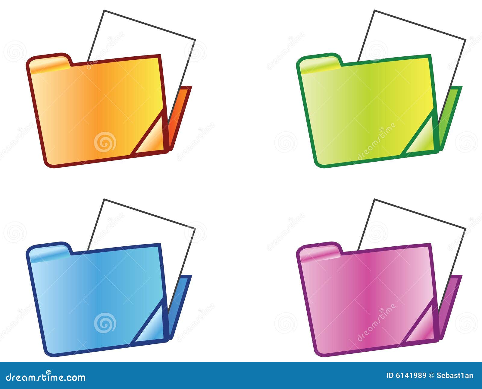 Filing Folder Icon Cartoon Vector | CartoonDealer.com #16613055