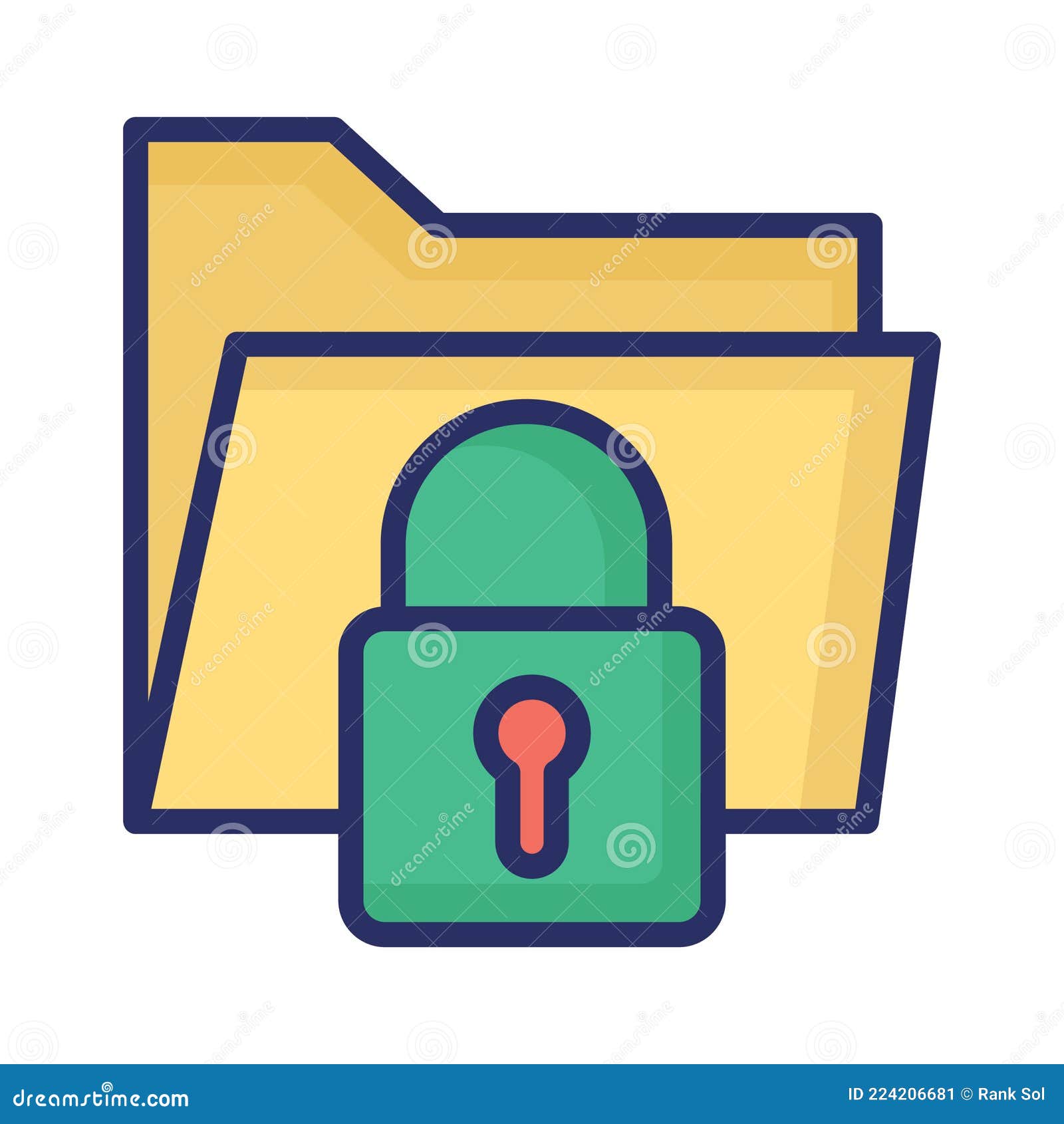 Folder Access Icon Icon Which Can Easily Modify or Edit Stock Vector ...