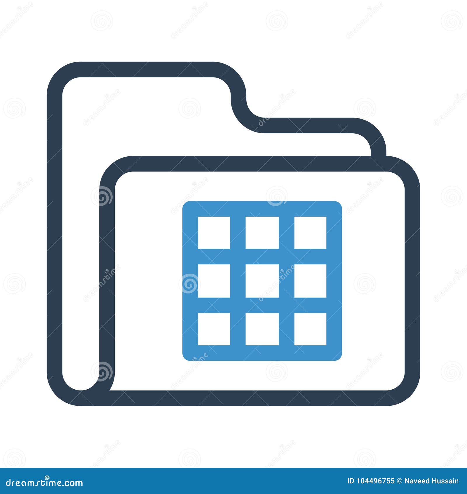 Folder apps line icon stock vector. Illustration of collection - 104496755