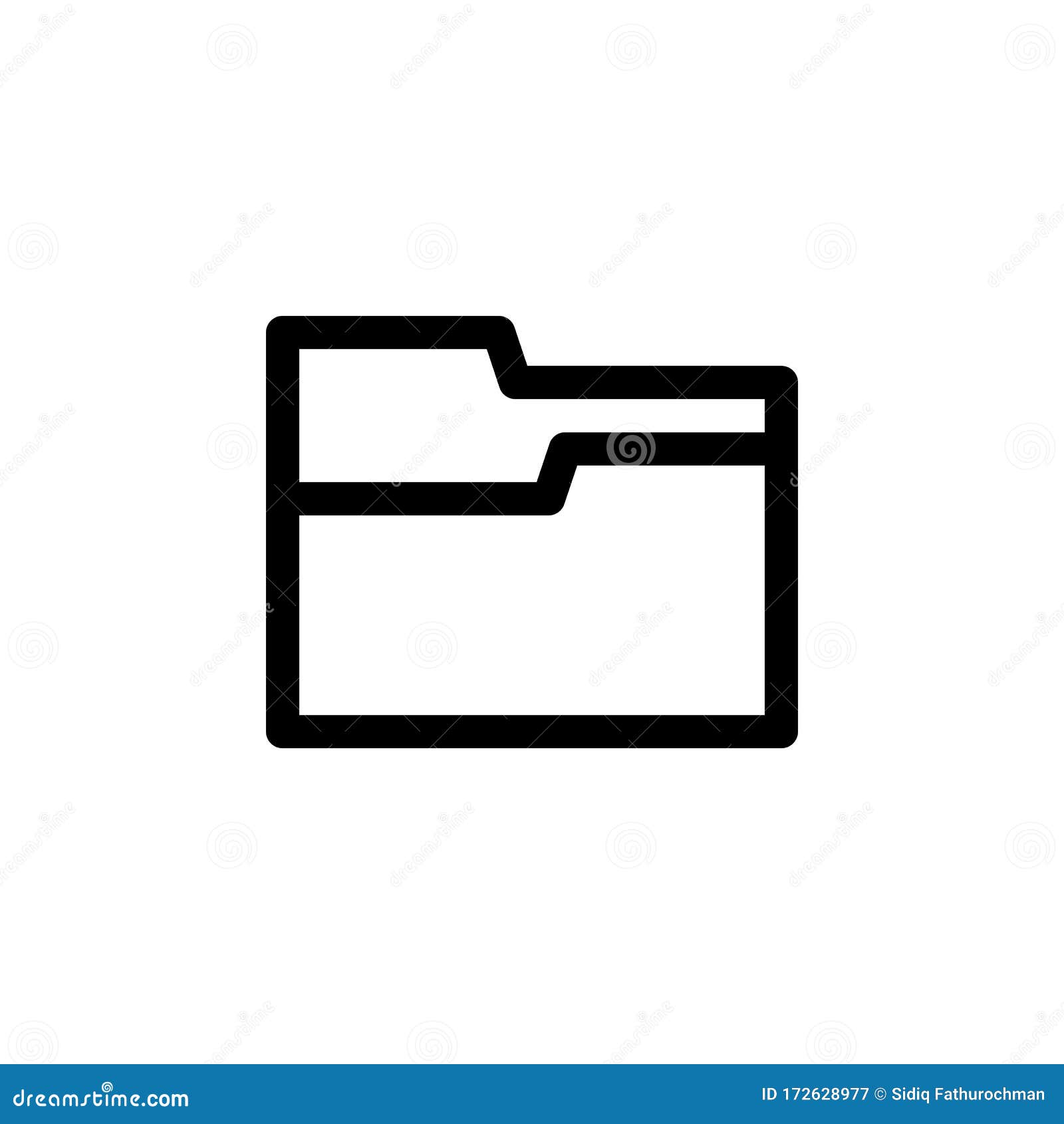 Folder, Archive Icon stock vector. Illustration of object - 172628977