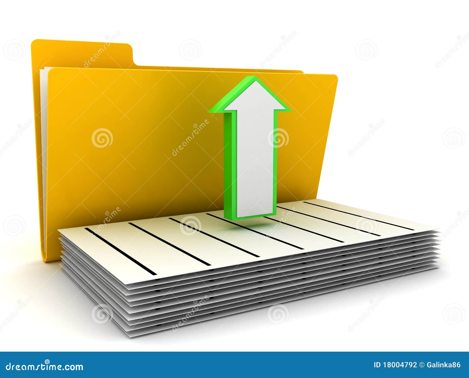 Folder and arrow stock illustration. Illustration of organization ...