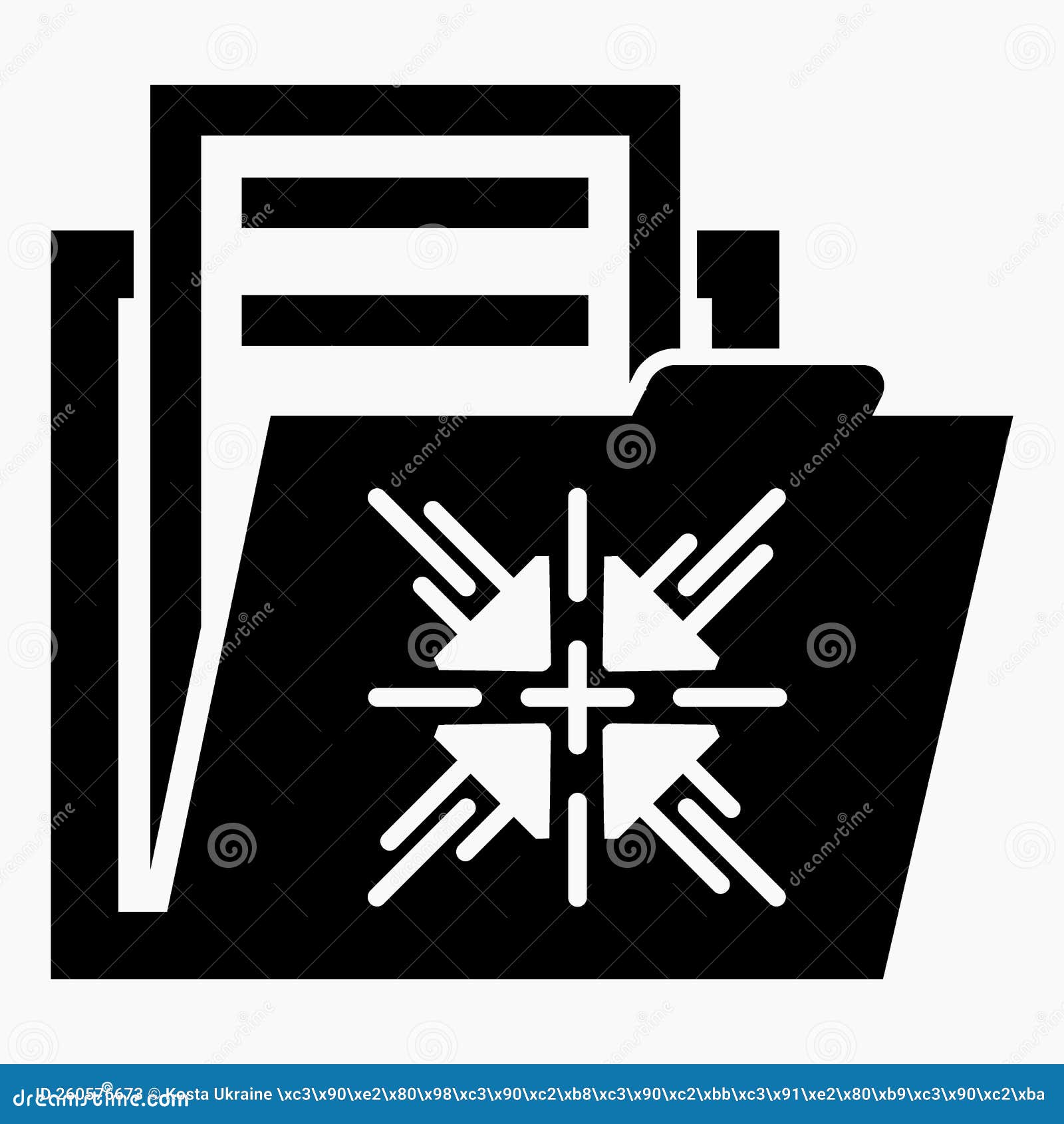 Folder and Arrow Icon. Development Documentation Stock Vector ...