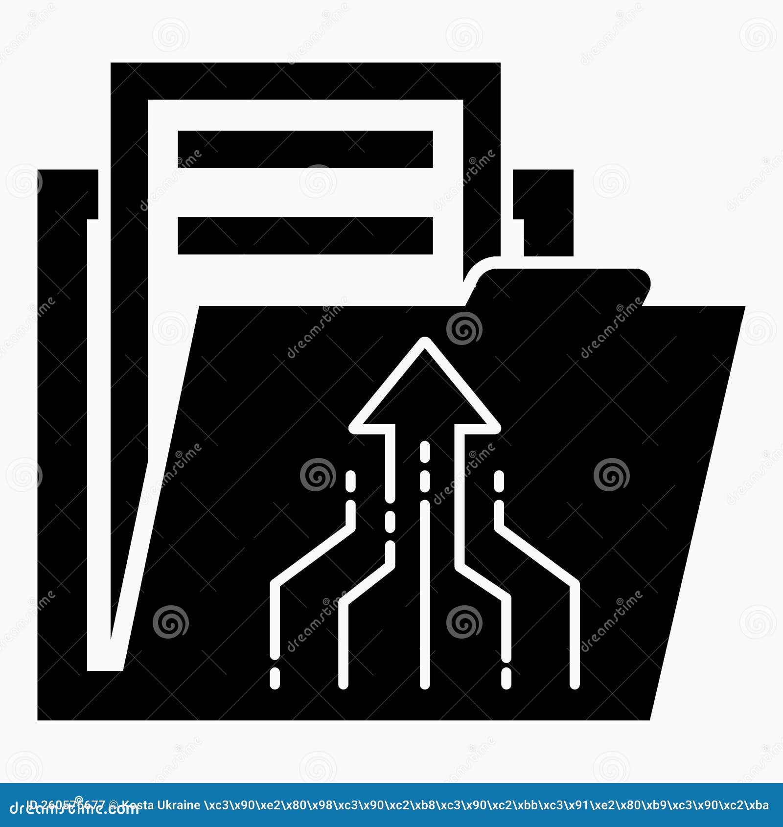 Folder and Arrow Icon. Development Documentation Stock Vector ...