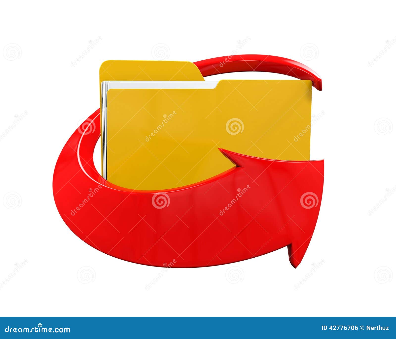 Folder with Arrow stock illustration. Illustration of data - 42776706