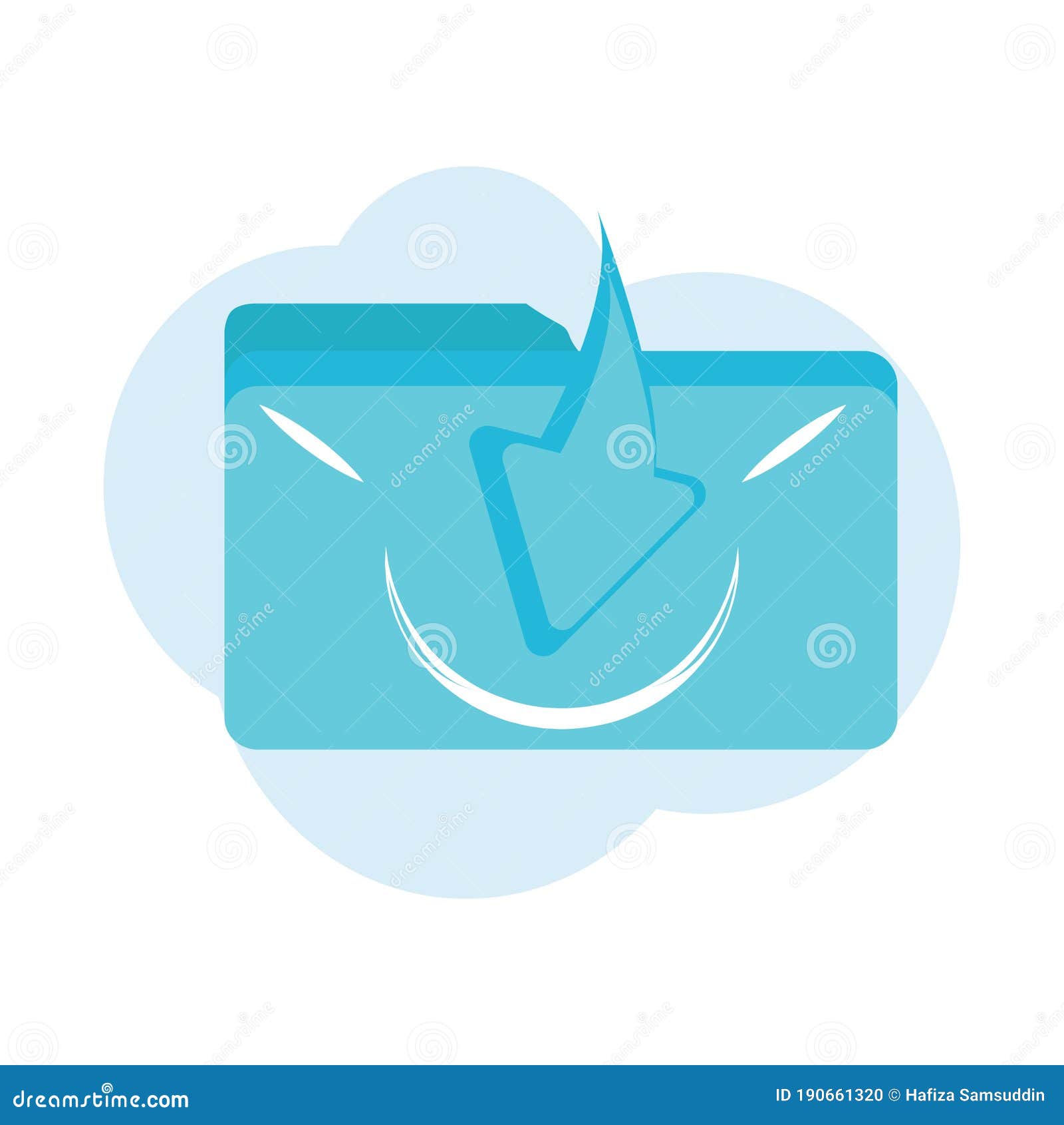 Folder with an Arrow. Vector Illustration Decorative Design Stock ...