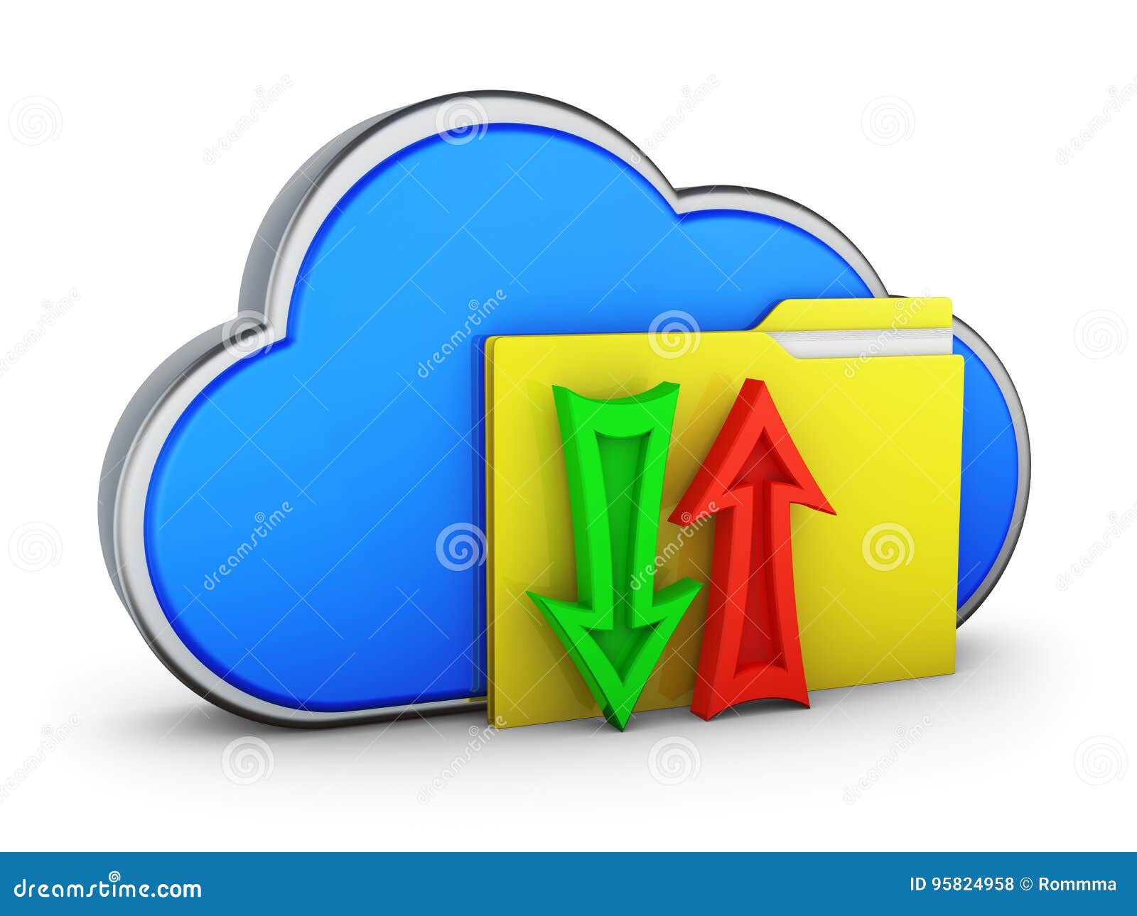 Folder and arrows stock illustration. Illustration of networking - 95824958