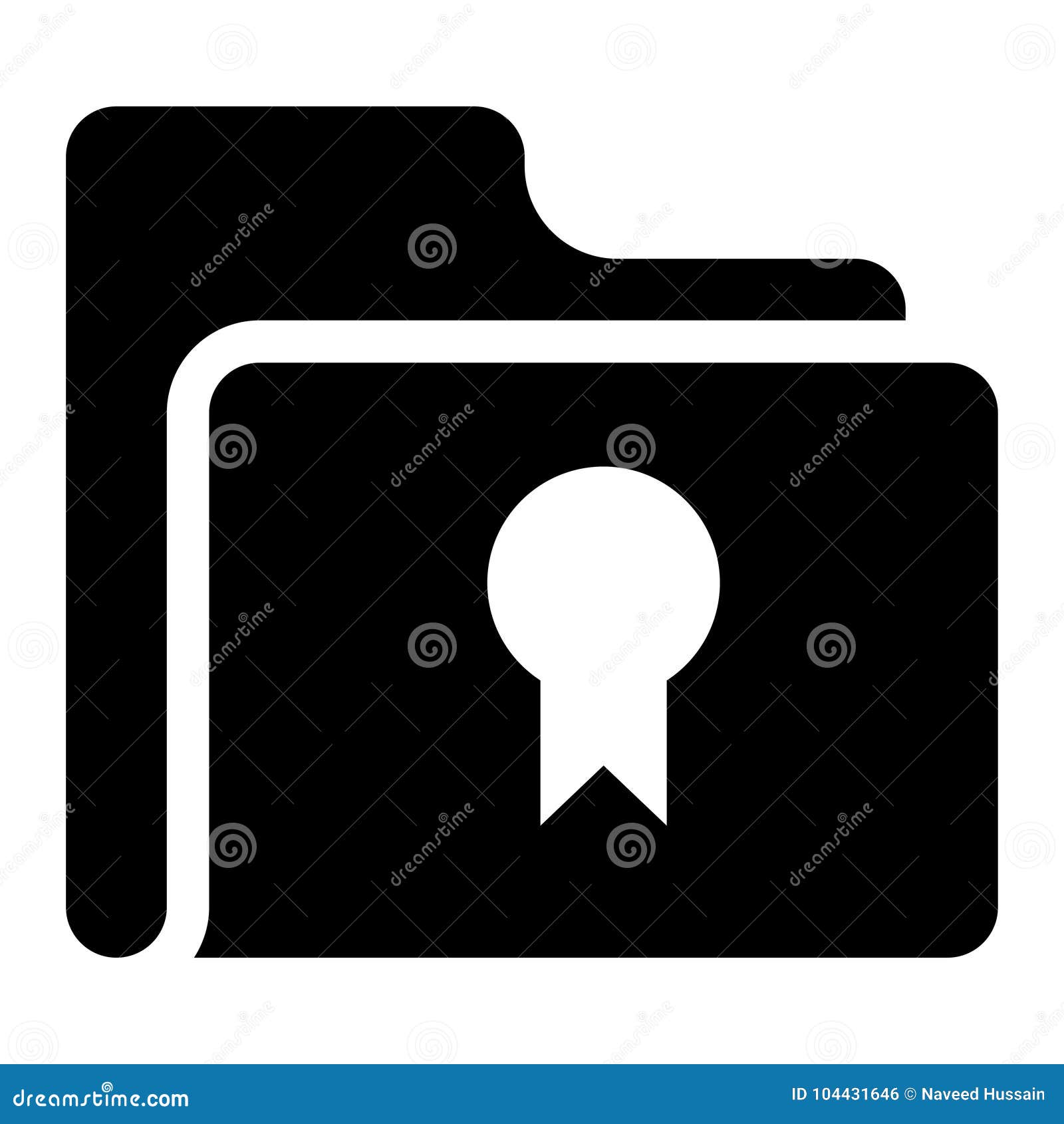 Folder badge glyphs icon stock illustration. Illustration of mobile ...