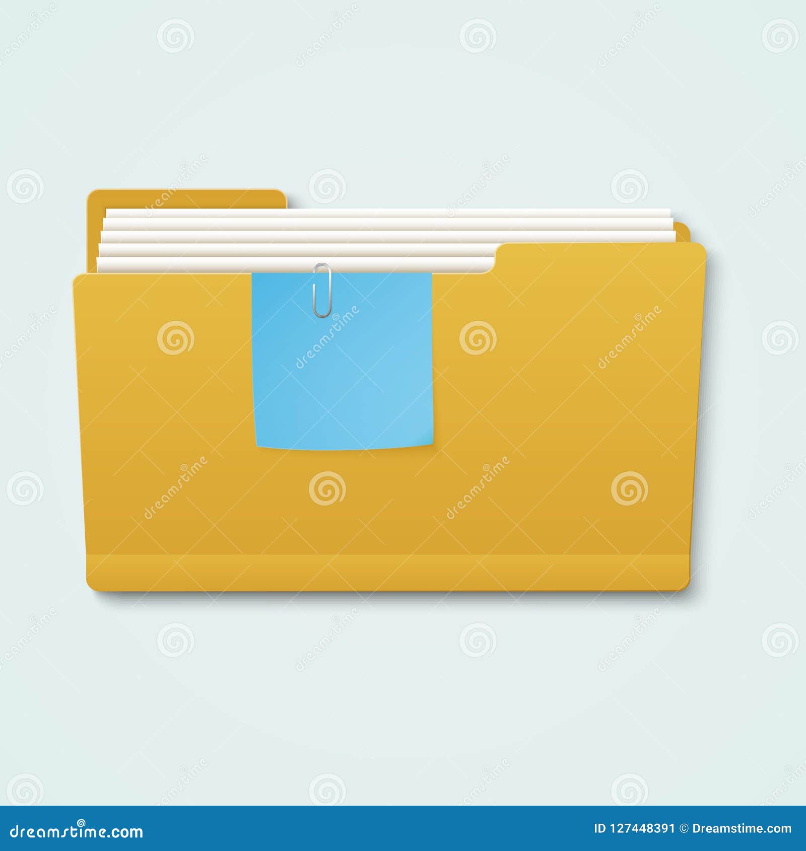 Folder Badge. Open Folder with Documents Stock Illustration ...
