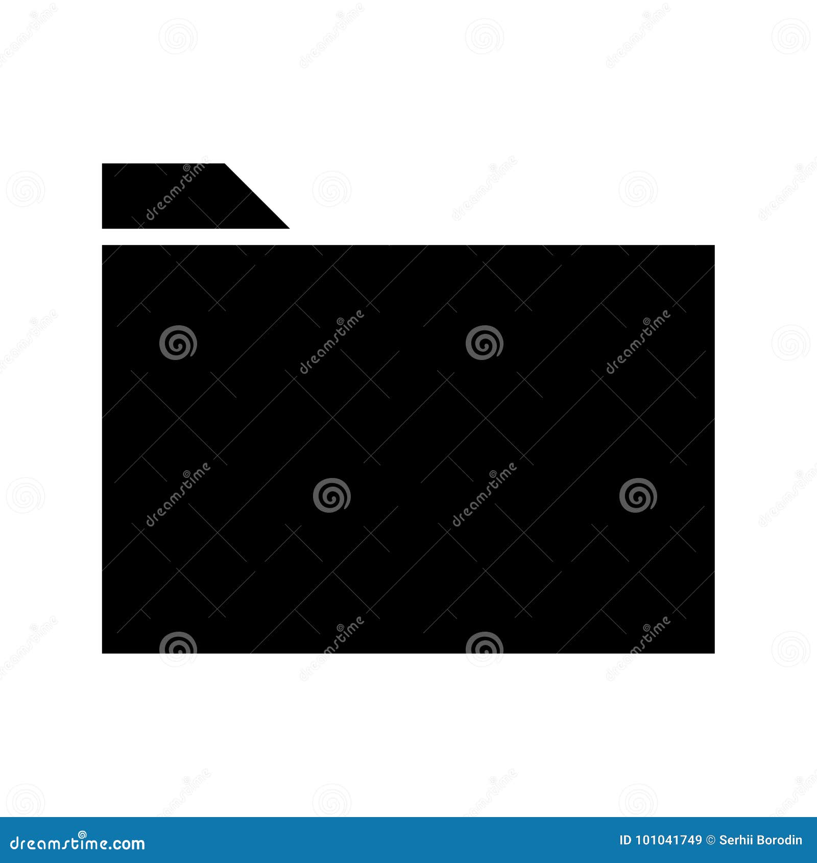 Folder black icon . stock vector. Illustration of computer - 101041749