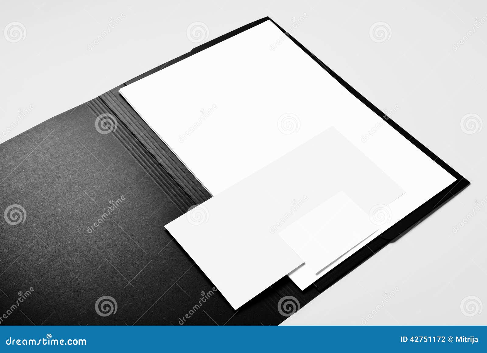 Folder, Blank Letterhead, Envelope and Business Card Stock Photo ...