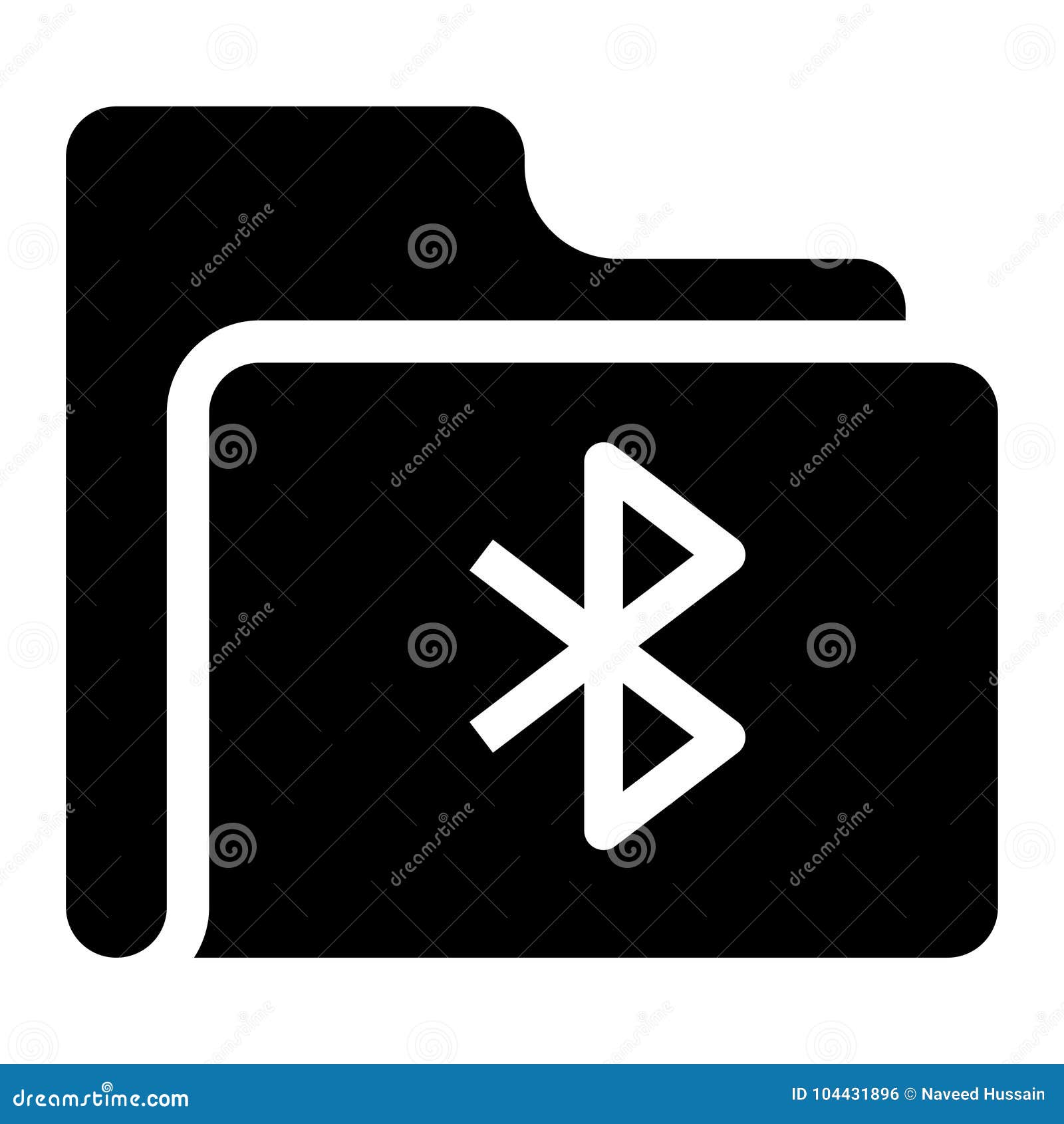 Folder Bluetooth Glyphs Icon Editorial Photo - Illustration of thin ...