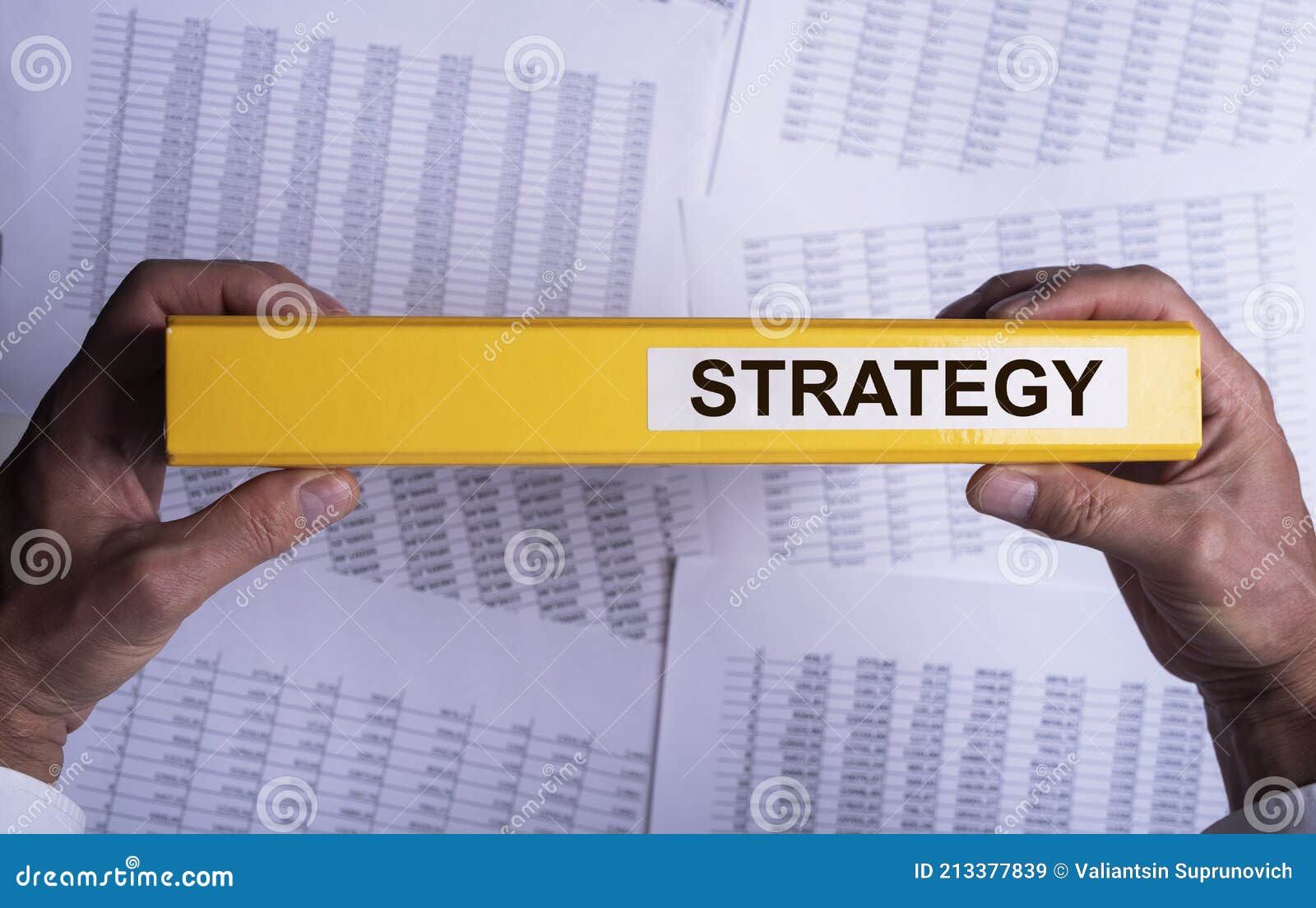 Folder with Business Strategy Word, Inscription. Strategic Plan Stock ...