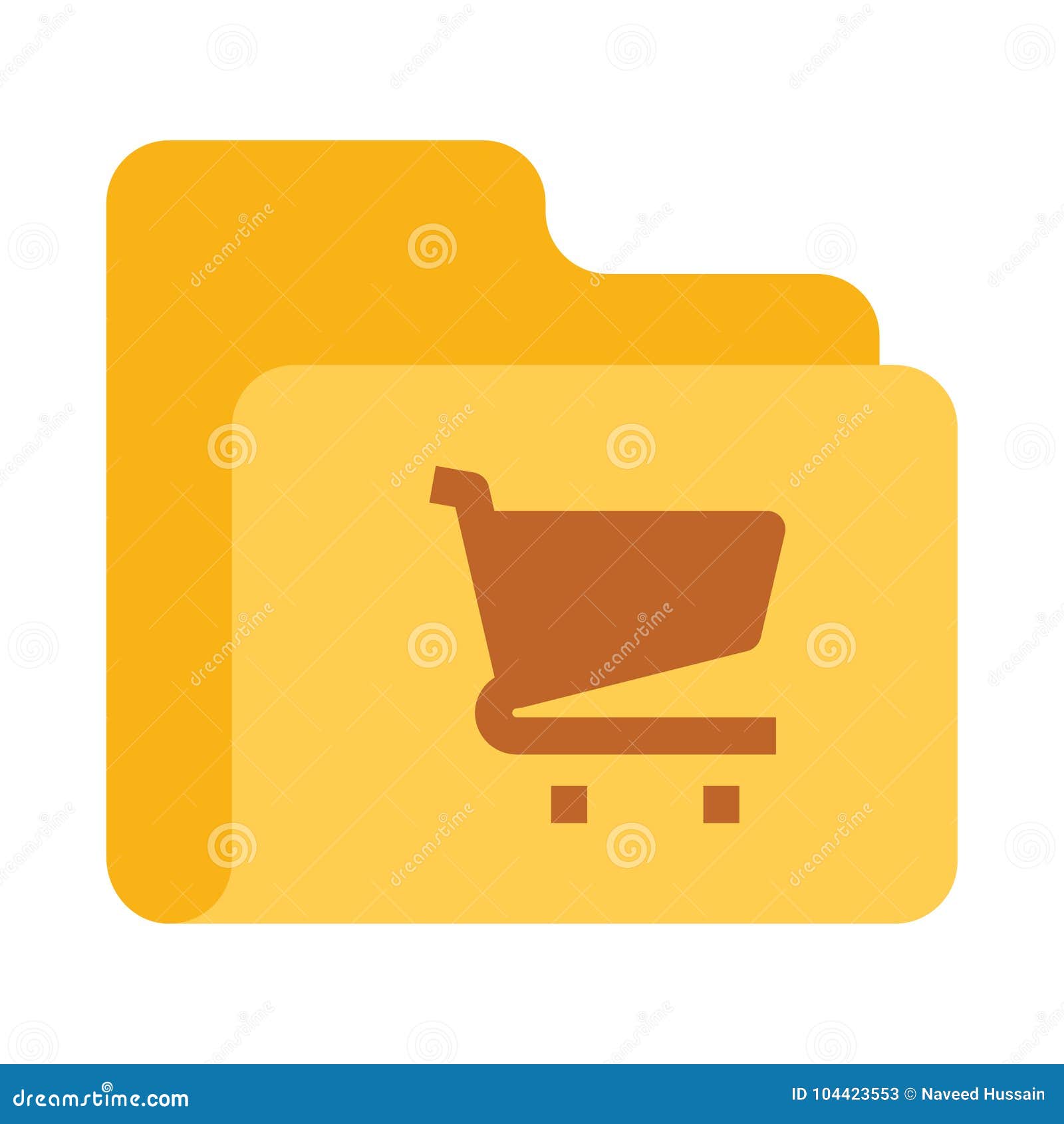 Folder Cart Color VECTOR Icon Stock Illustration - Illustration of ...