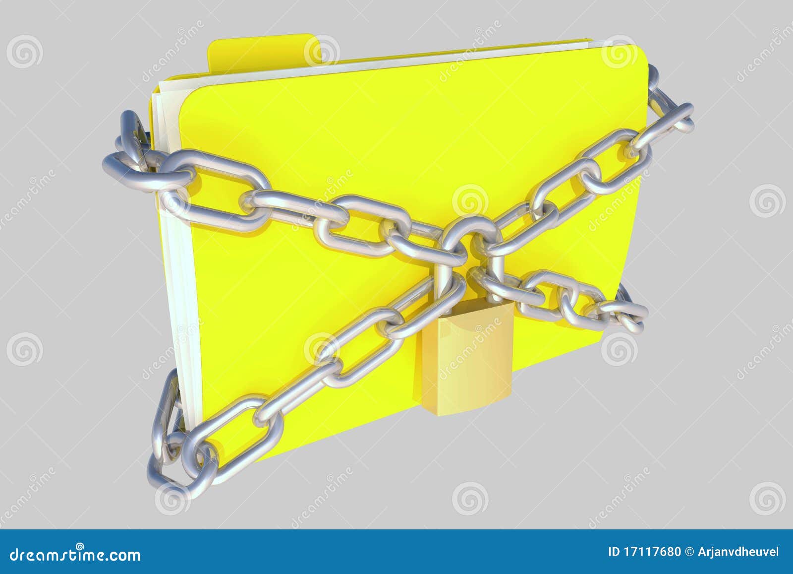 Folder in chains stock illustration. Illustration of protect - 17117680