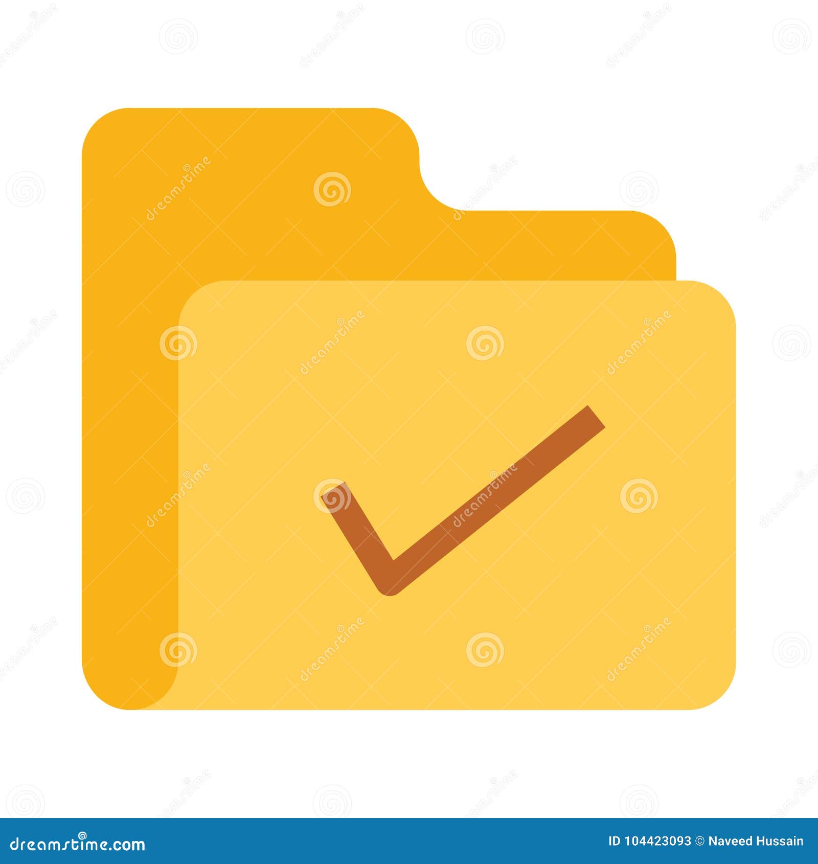 Folder Check Mark Icon Doodle Illustration | CartoonDealer.com #338783892