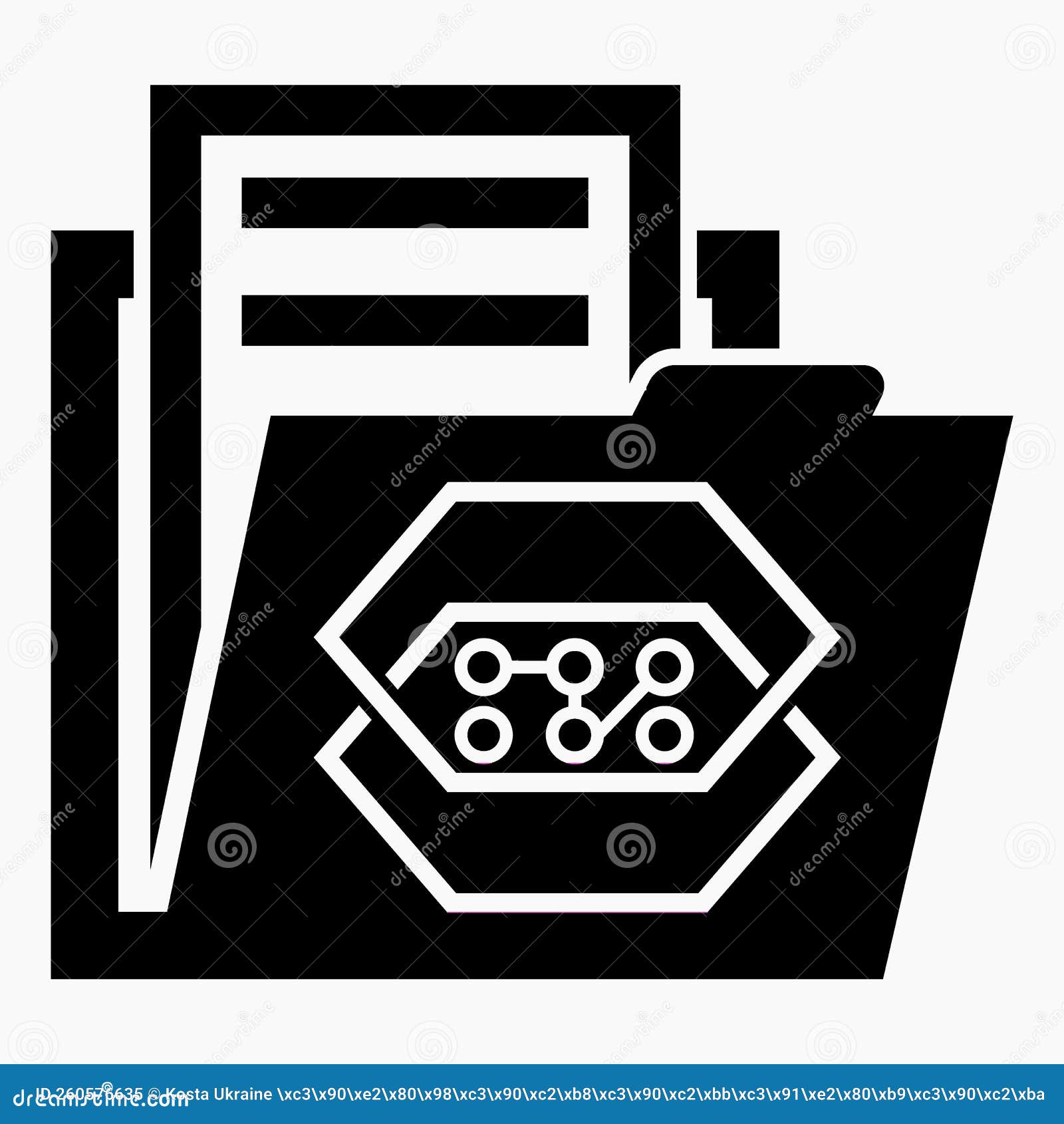 Folder and Cloud Icon. Remote Access To Documents. Server Station Stock ...