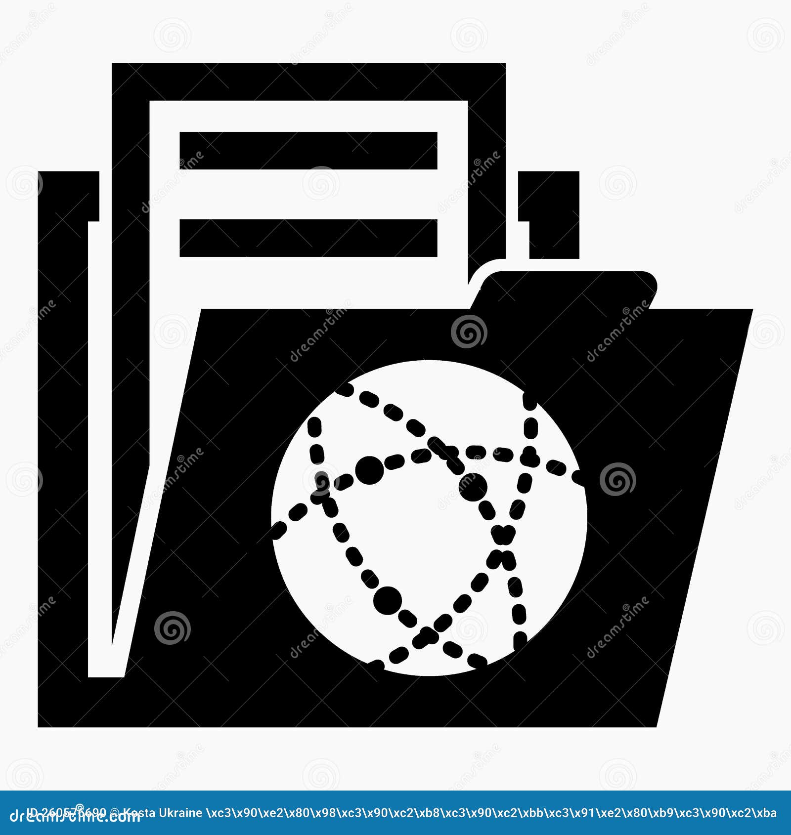 Folder and Chip Icon. Illustration of Technical Documentation Stock ...