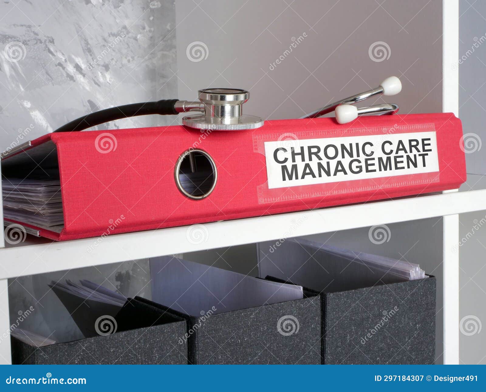 Folder with Chronic Care Management Documents. Stock Image - Image of ...