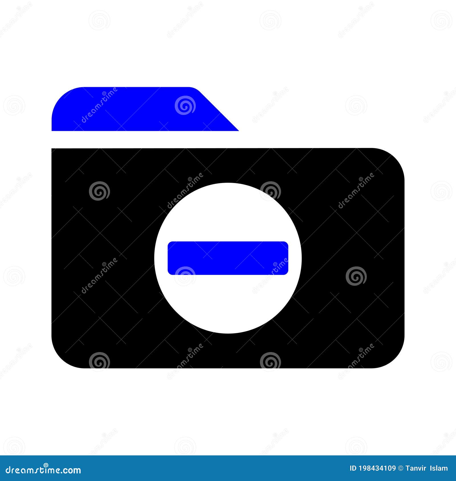 Folder close Icon stock vector. Illustration of icon - 198434109
