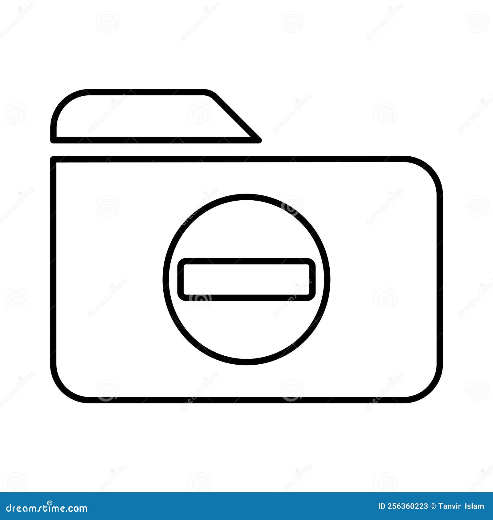 Folder close Icon stock vector. Illustration of document - 256360223