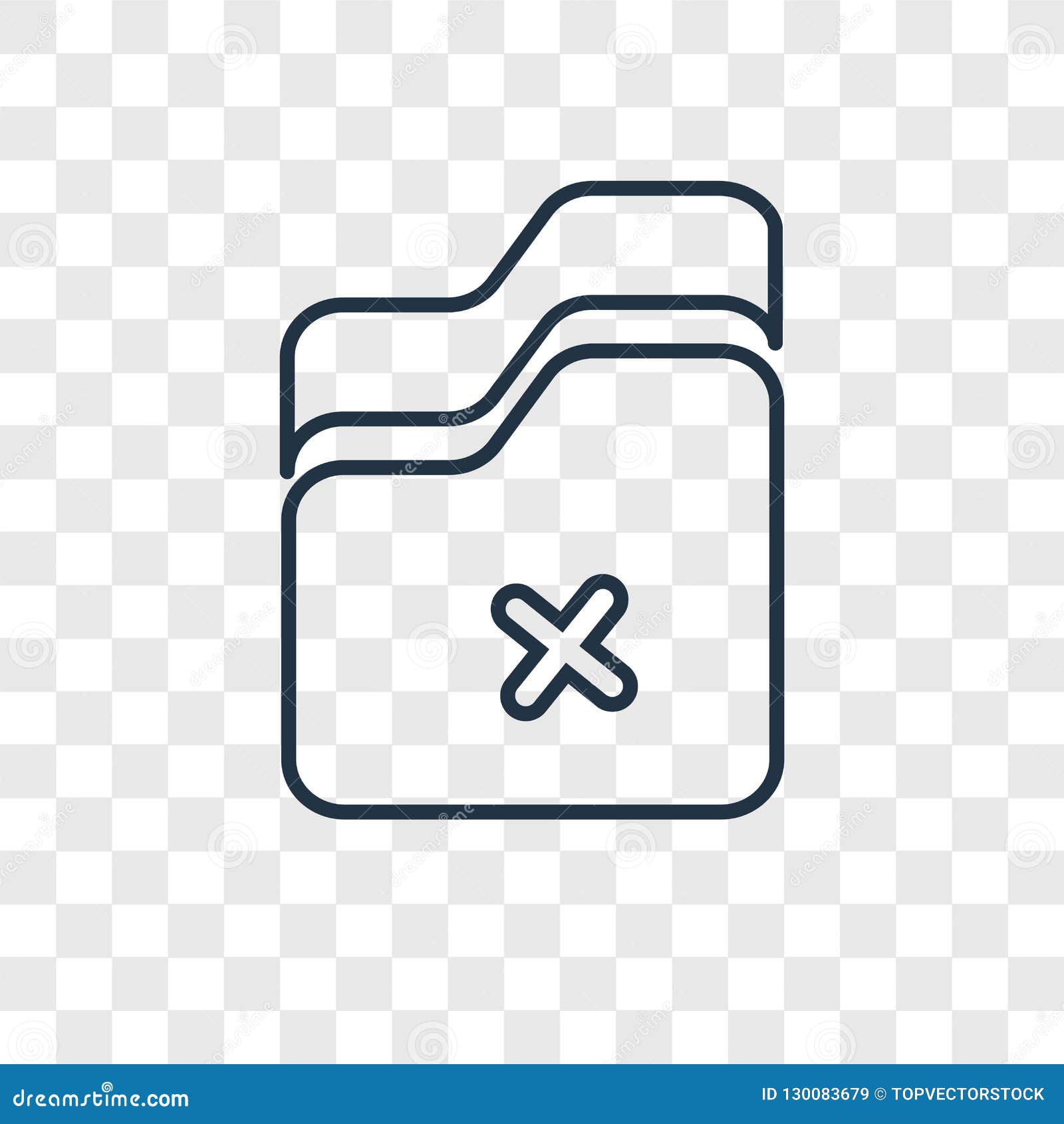 Folder Concept Vector Linear Icon Isolated on Transparent Background ...