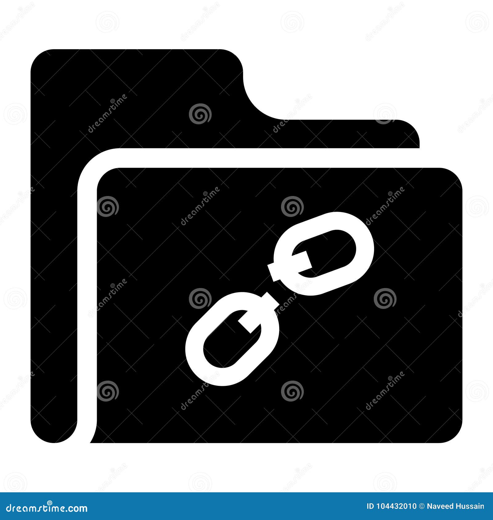 Folder Connection Break Glyphs Icon Stock Illustration - Illustration ...