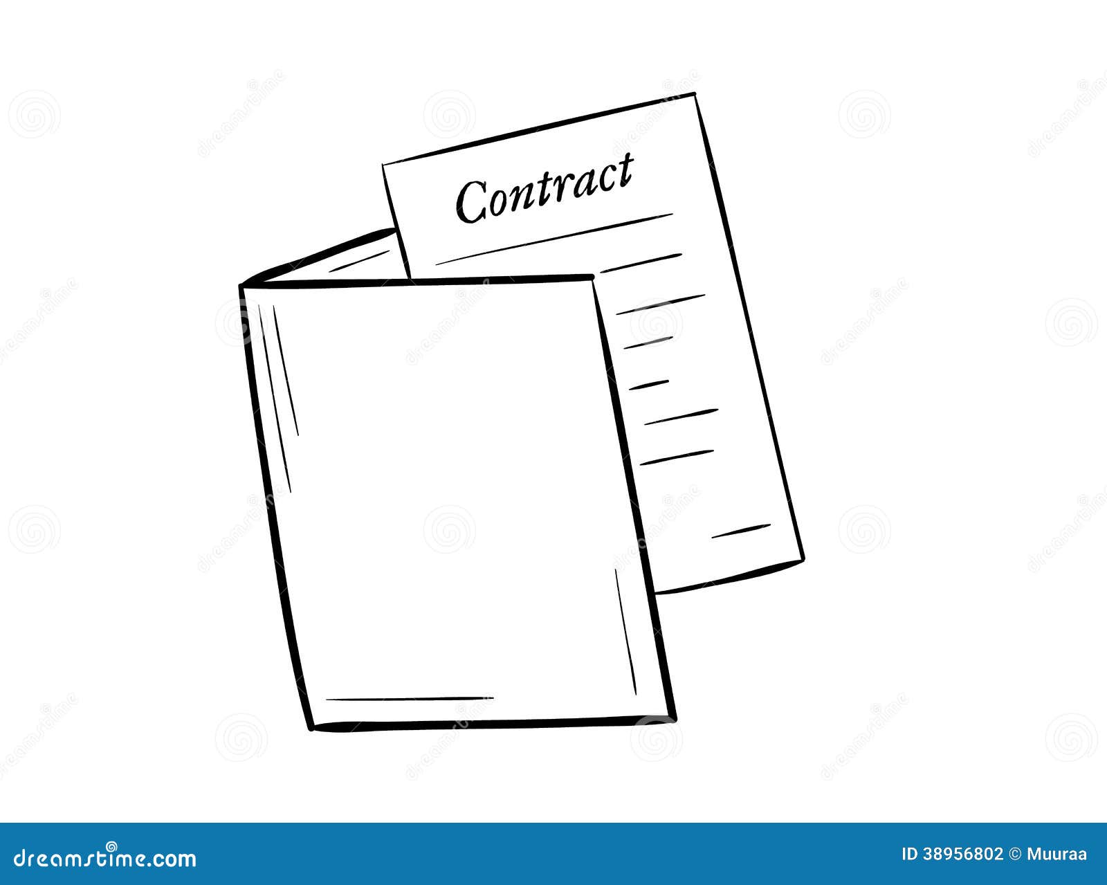 Contract Paper Document Agreement. Business People Standing Handshake ...