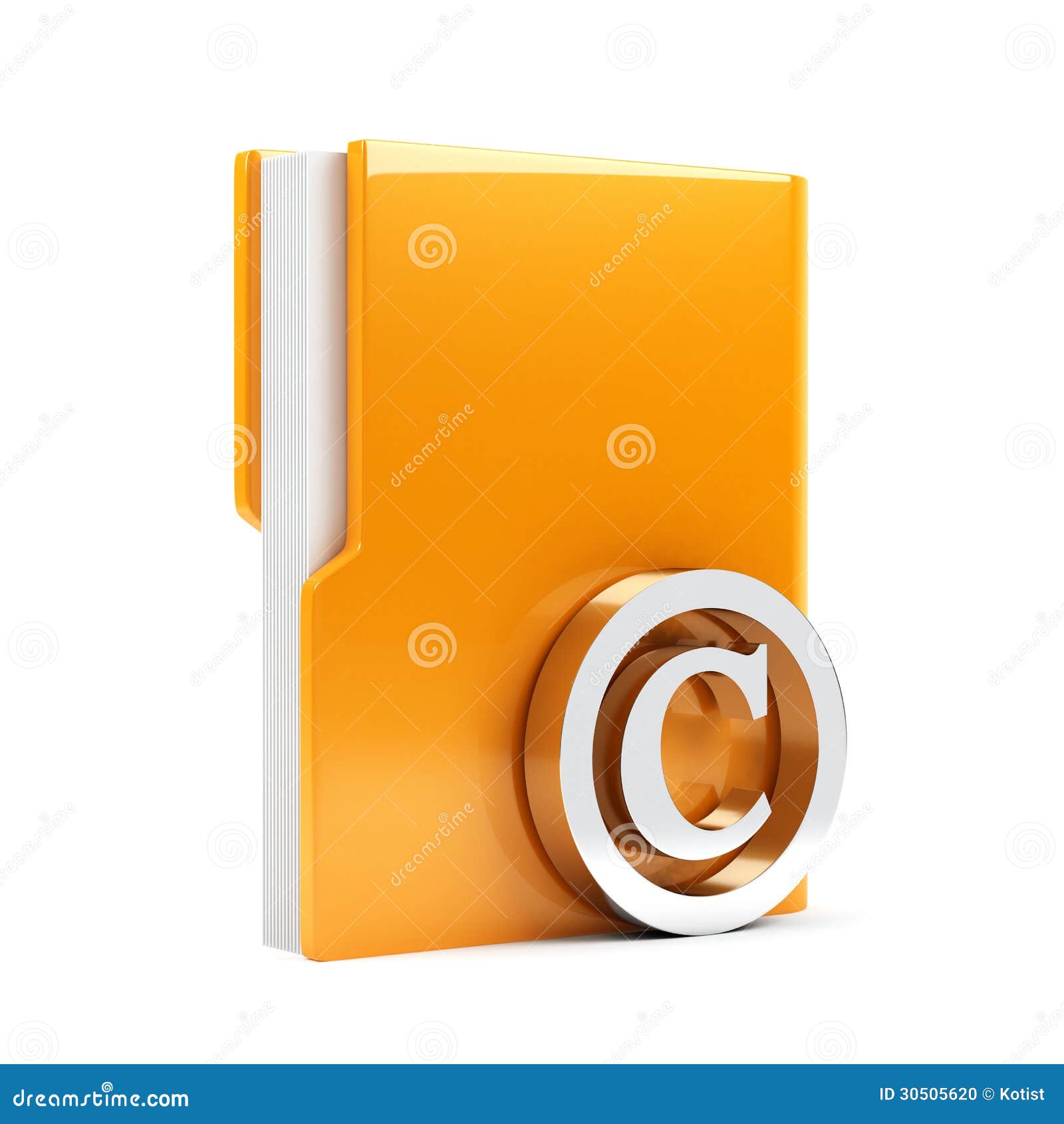 Folder with copyright sign stock illustration. Illustration of policy ...