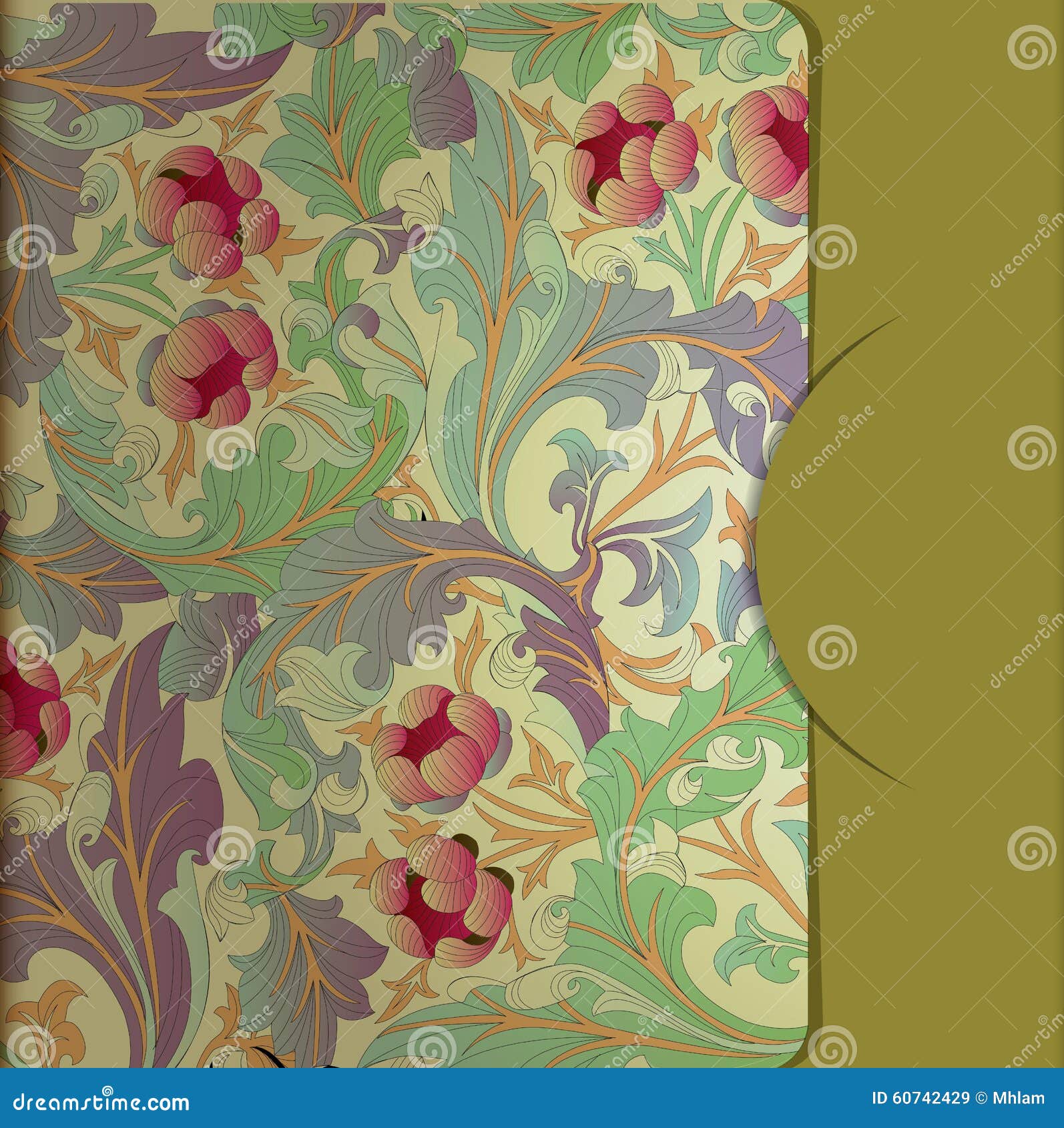 Folder Cover Design stock vector. Illustration of floral - 60742429