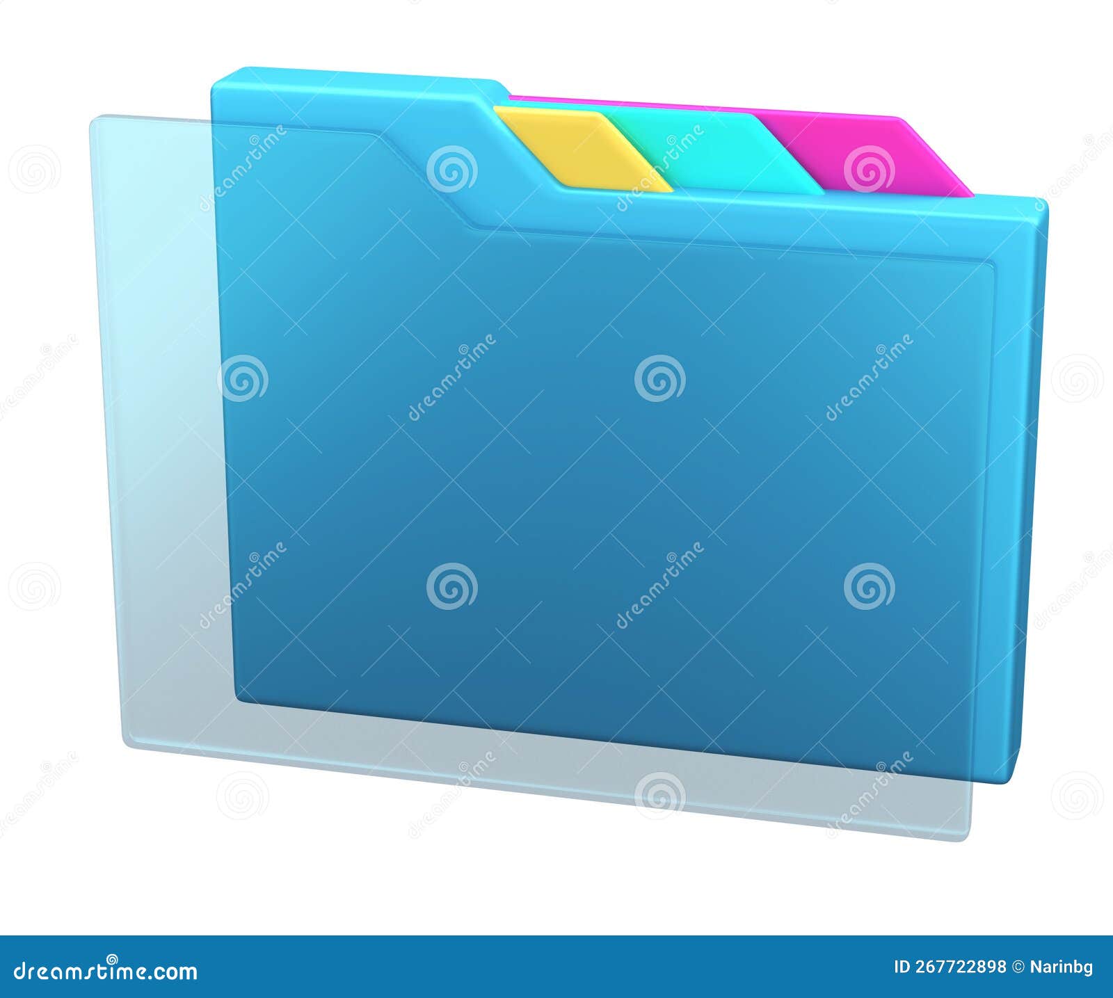 Folder 3D Icon Transparent Illustration Stock Photo - Illustration of ...
