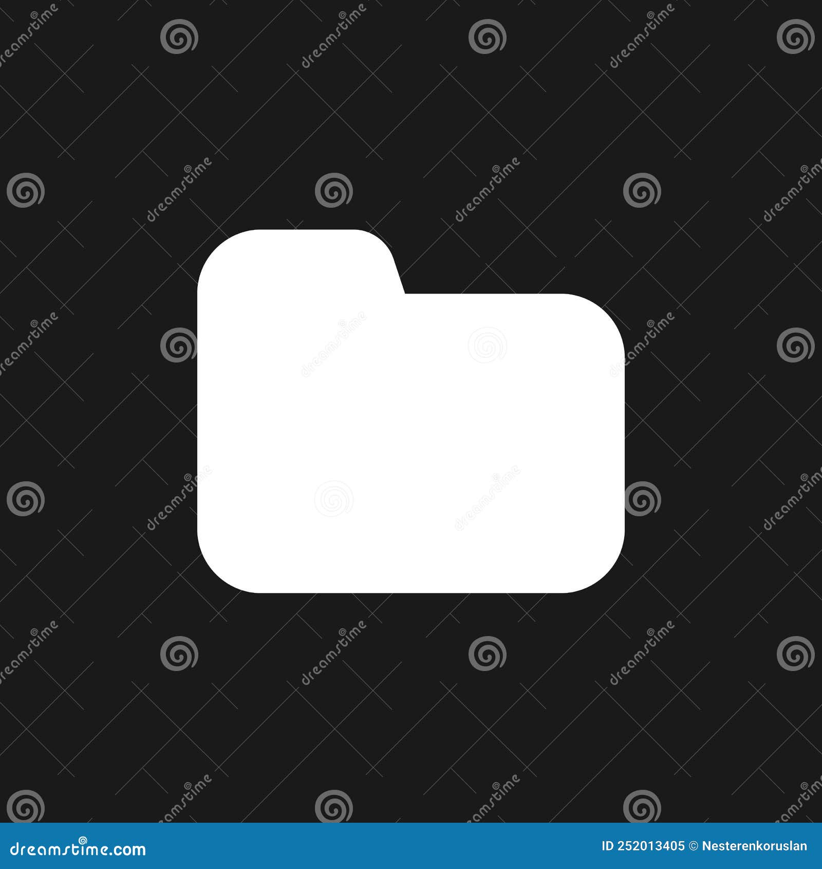 Folder Dark Mode Glyph Ui Icon Stock Vector - Illustration of storage ...