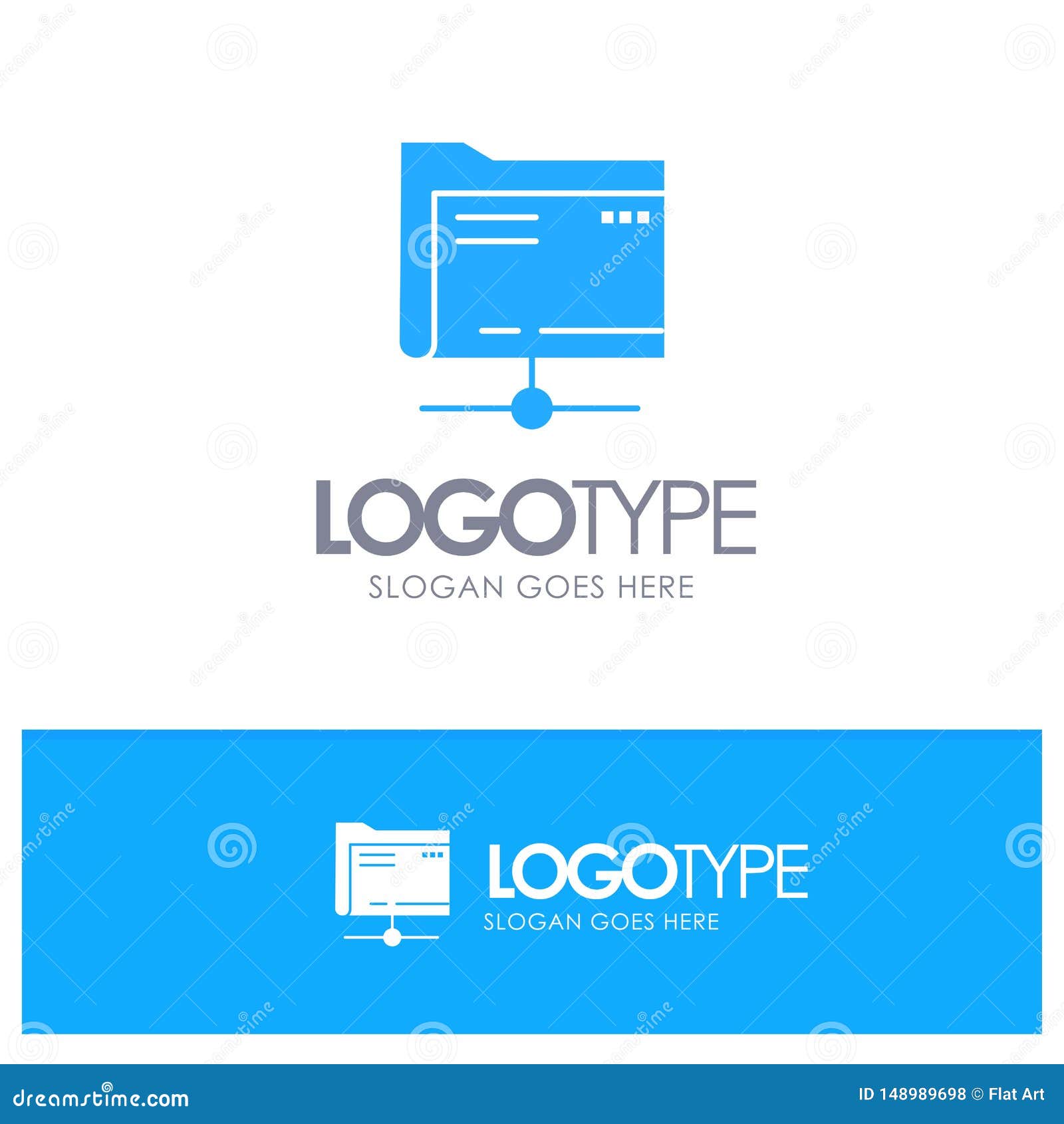Folder, Data, Server, Storage Blue Logo Vector Stock Vector ...